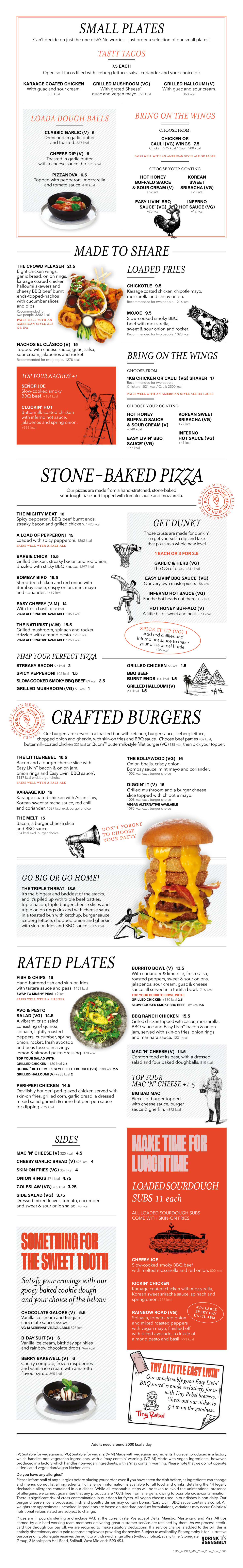 Menu 2024 - The Yorkshire Grey in Londen | TheFork