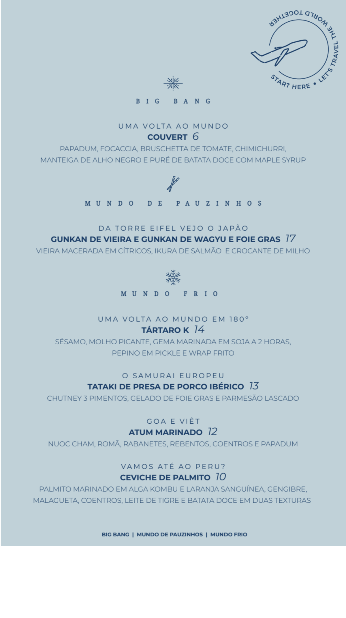 Carte et Menus 2024 - Mundo by Fullest à Porto | TheFork