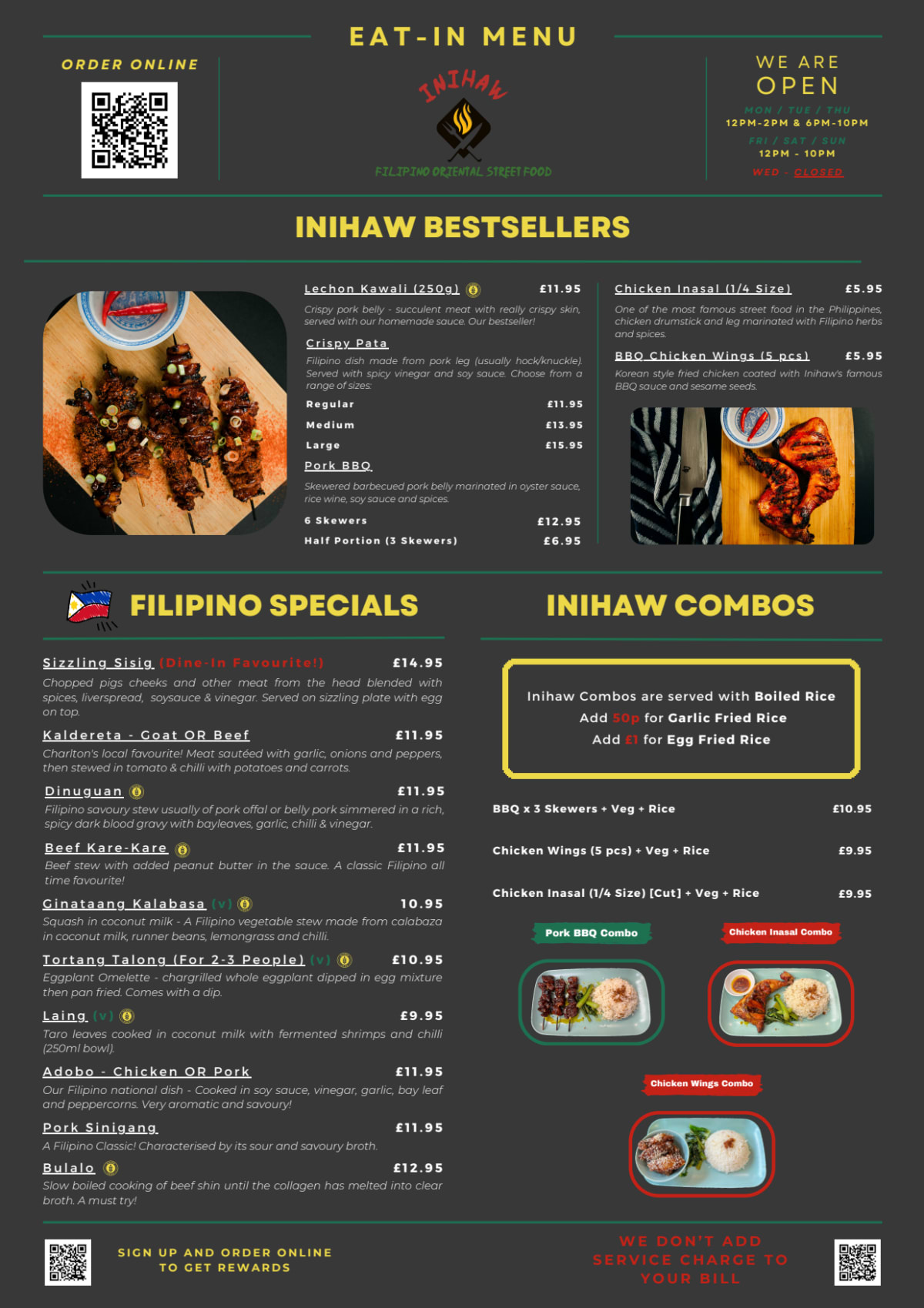 Menus 2024 - Inihaw Filipino Food in London | TheFork