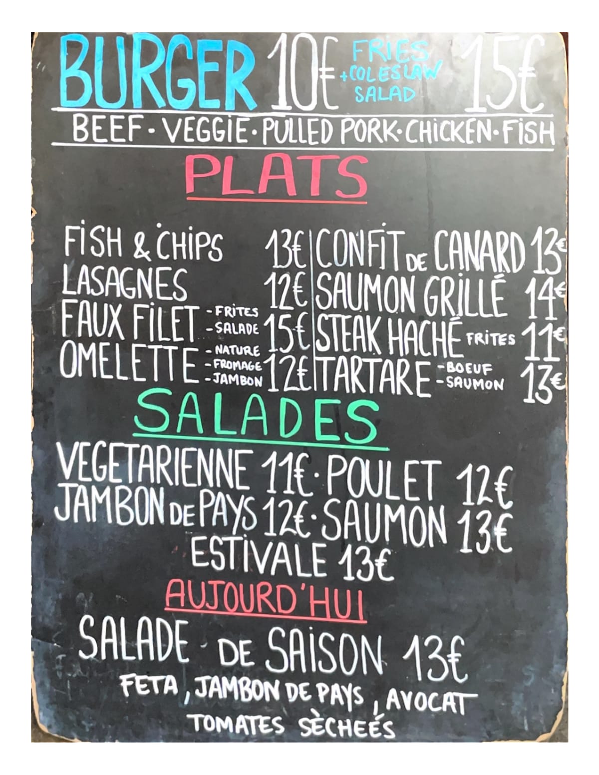 Carte et Menus 2024 - Rush Bar à Paris | TheFork