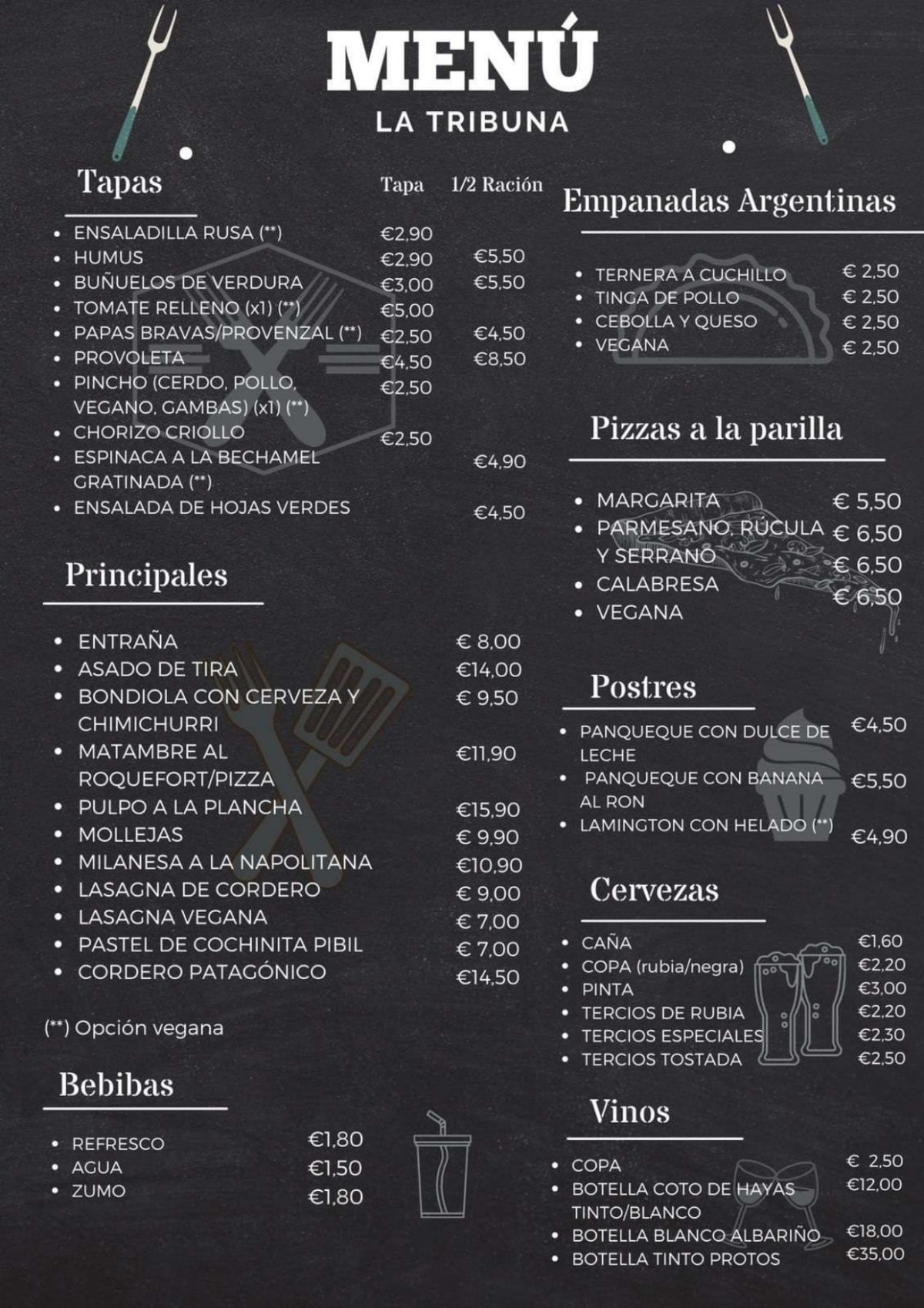 Menus 2024 - La Tribuna Málaga in Málaga | TheFork