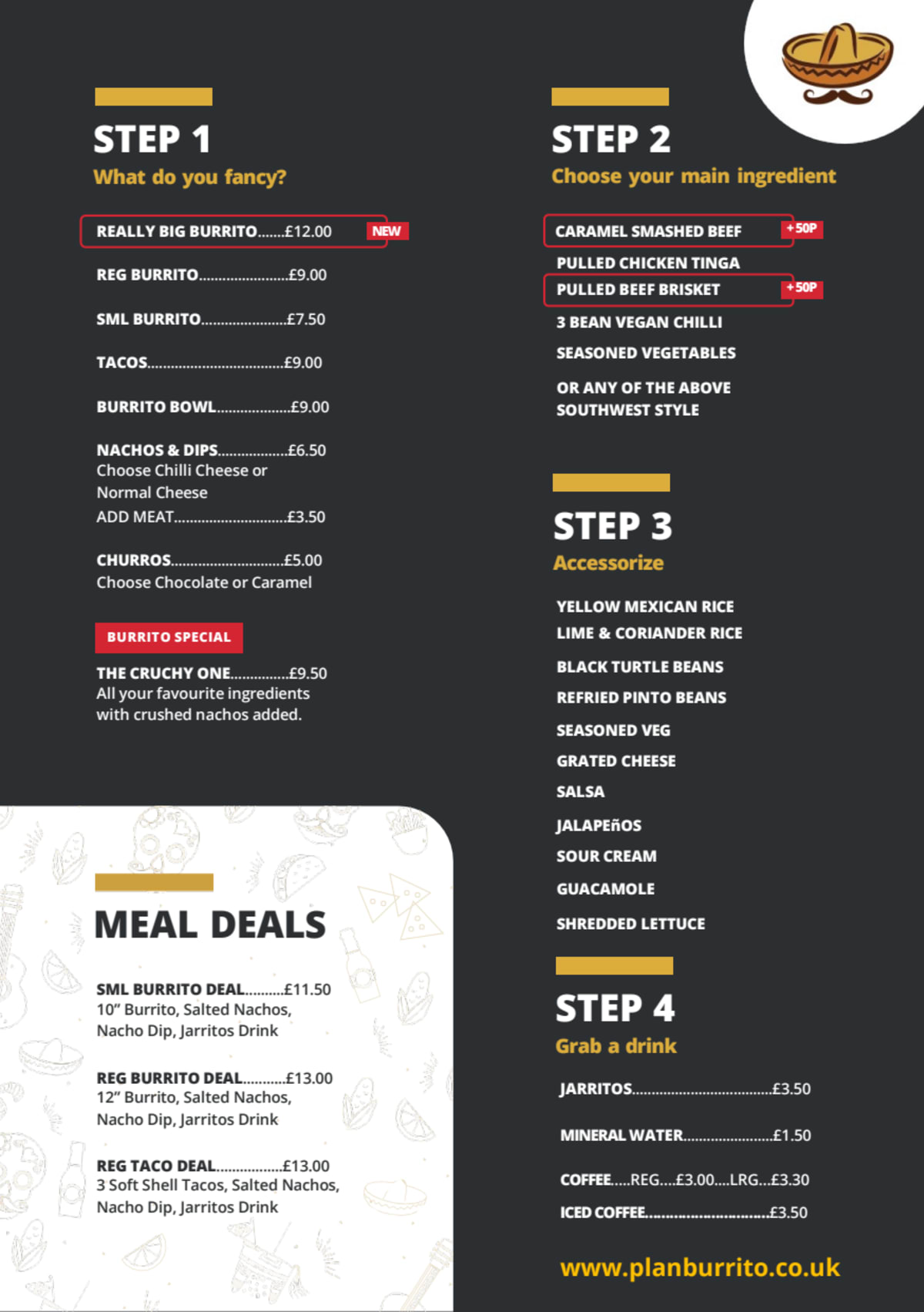 Carta y menù 2024 Actualizados - Plan Burrito Hitchin en Hitchin | TheFork