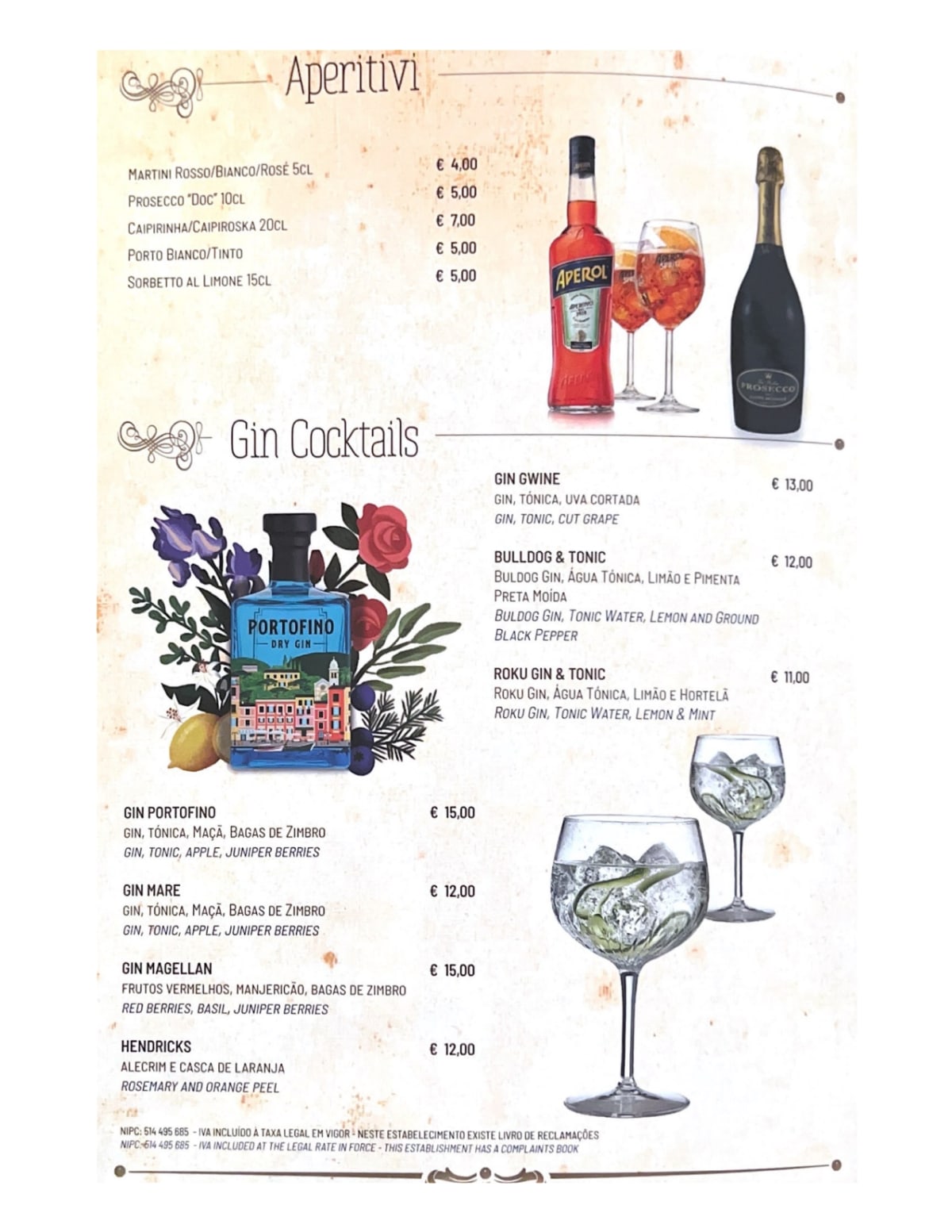 Menu 2024 - Al Garage in Lisbon | TheFork