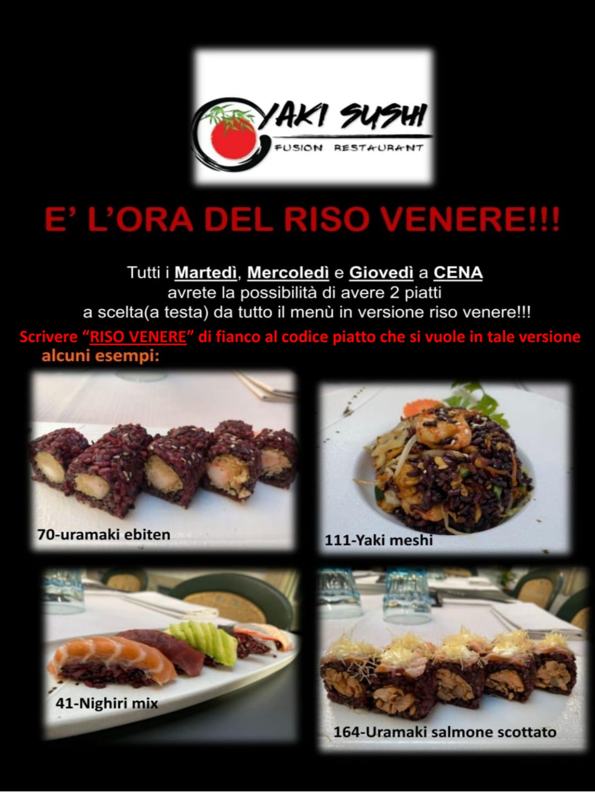 Menù completo e carta 2024 - Yaki Sushi Restaurant a Torino | TheFork