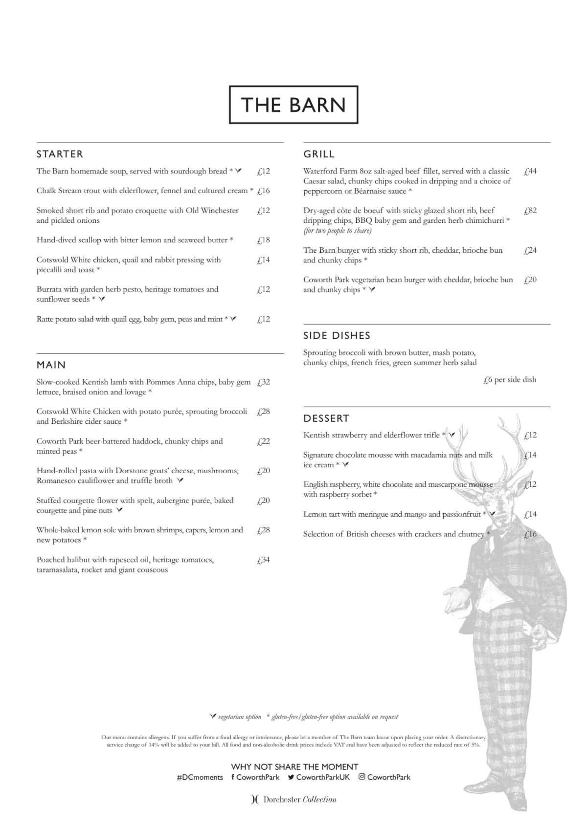 Menus 2024 - The Barn at Coworth Park in Ascot | TheFork