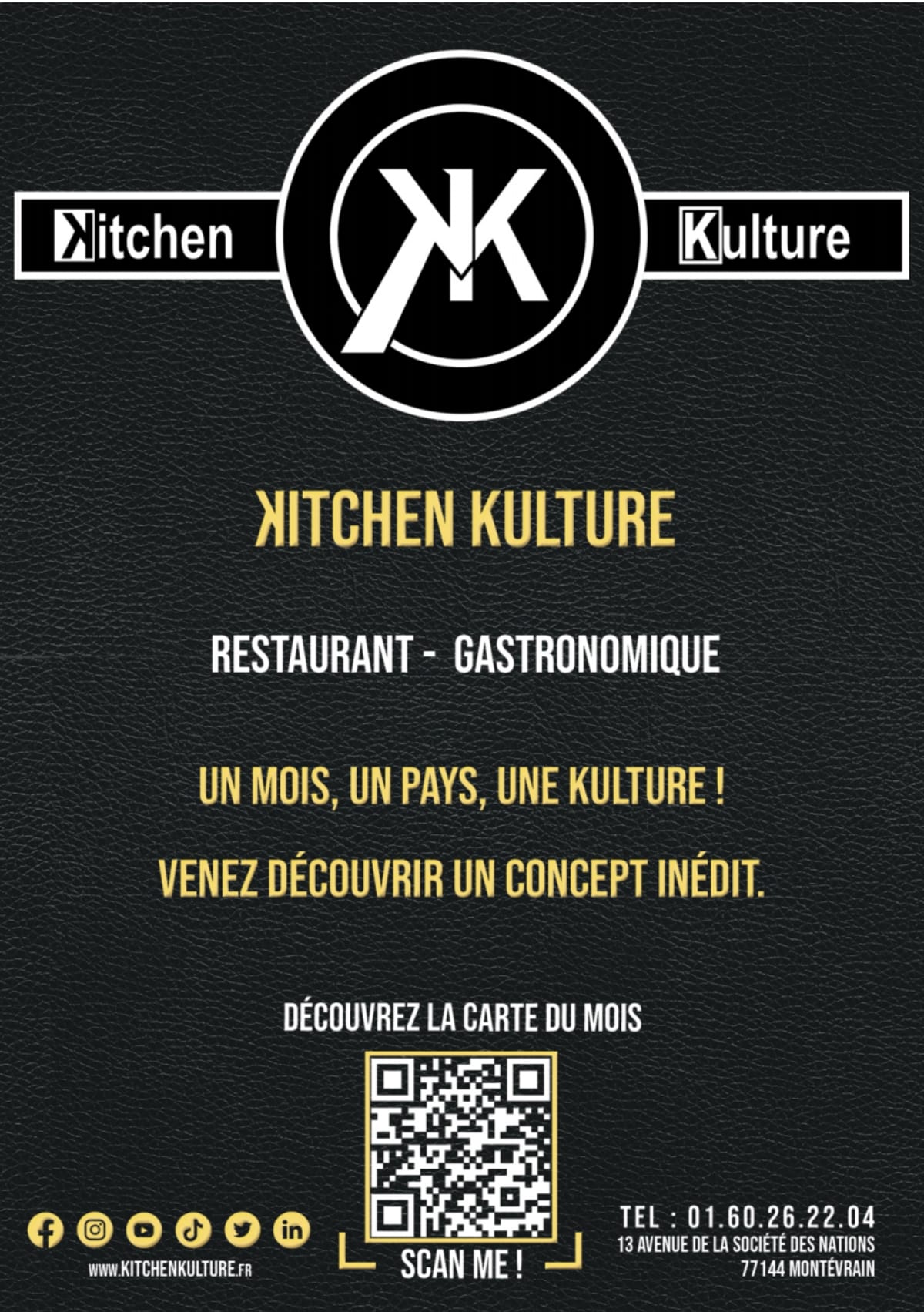 Carte et Menus 2023 - Kitchen Kulture à Montévrain | TheFork