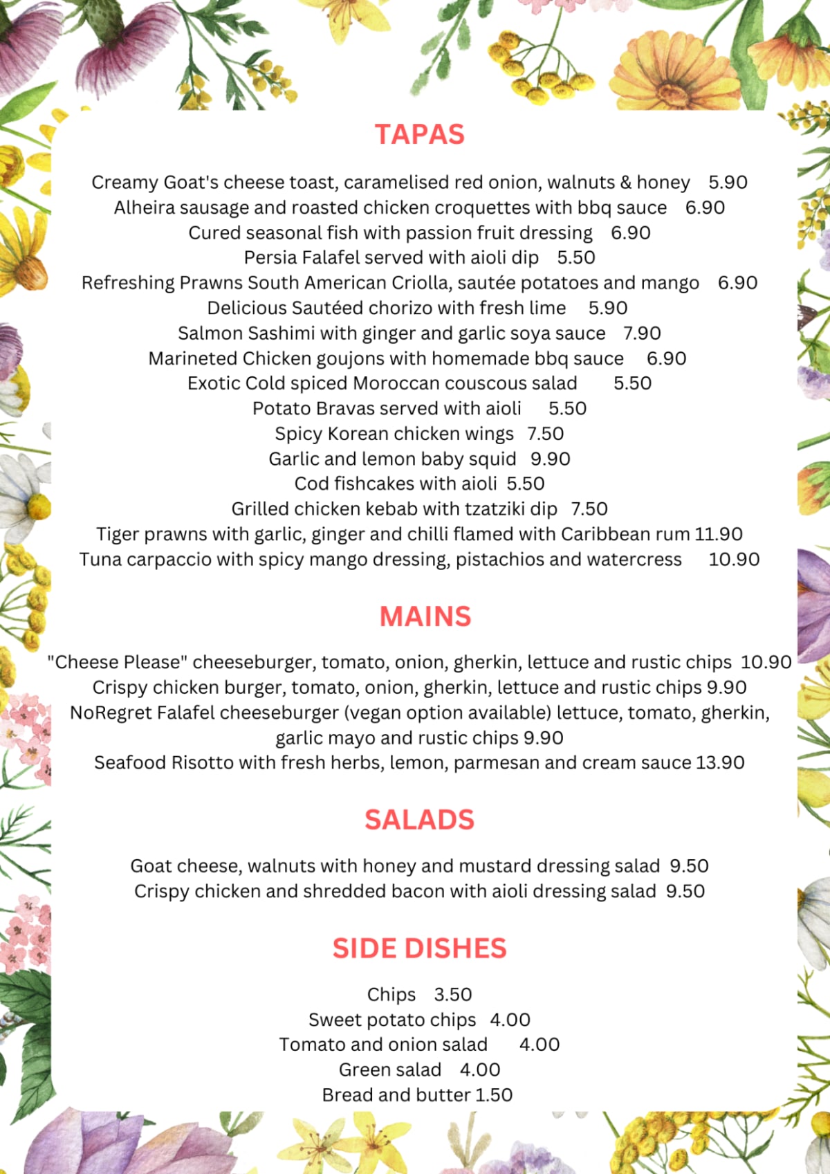 Menu 2024 - Pera Bistro Bar in Armação de Pêra | TheFork