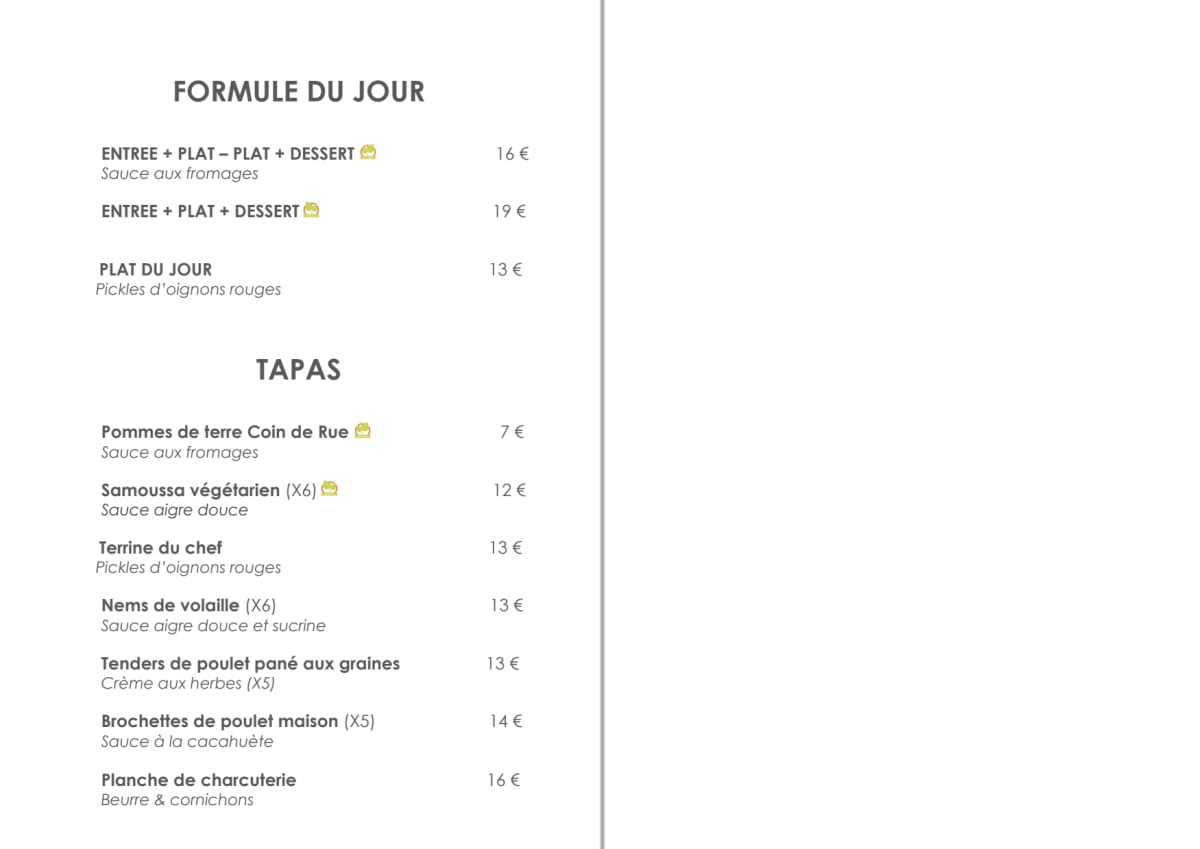 Speisekarte 2024 – O' Capot in Caluire-et-Cuire – TheFork