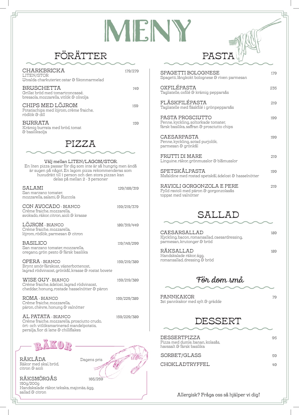 Carte et Menus 2024 - Gossip & Bubbels à Karlstad | TheFork