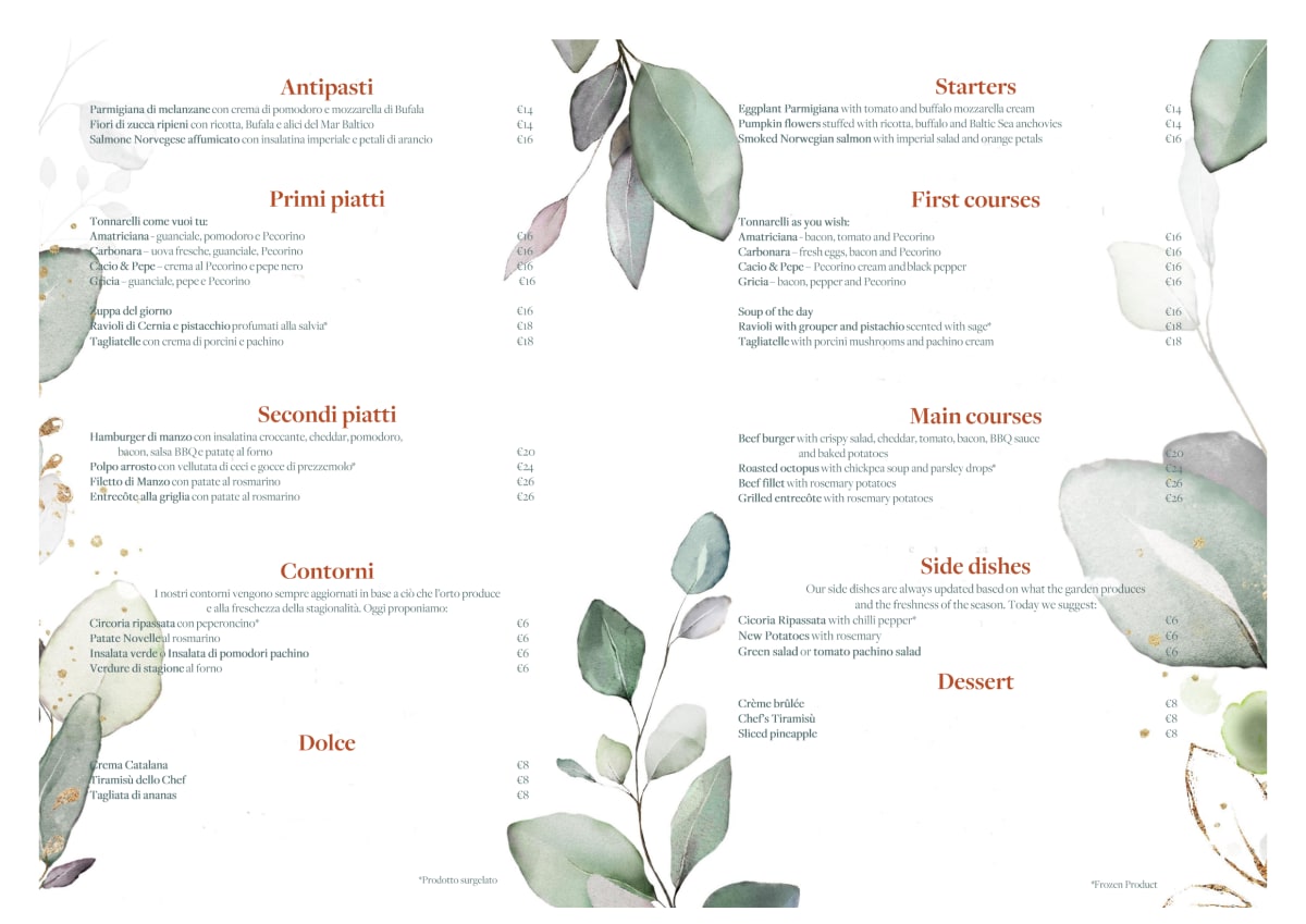 Carte et Menus 2024 - Paparazzi Lounge Restaurant à Rome | TheFork