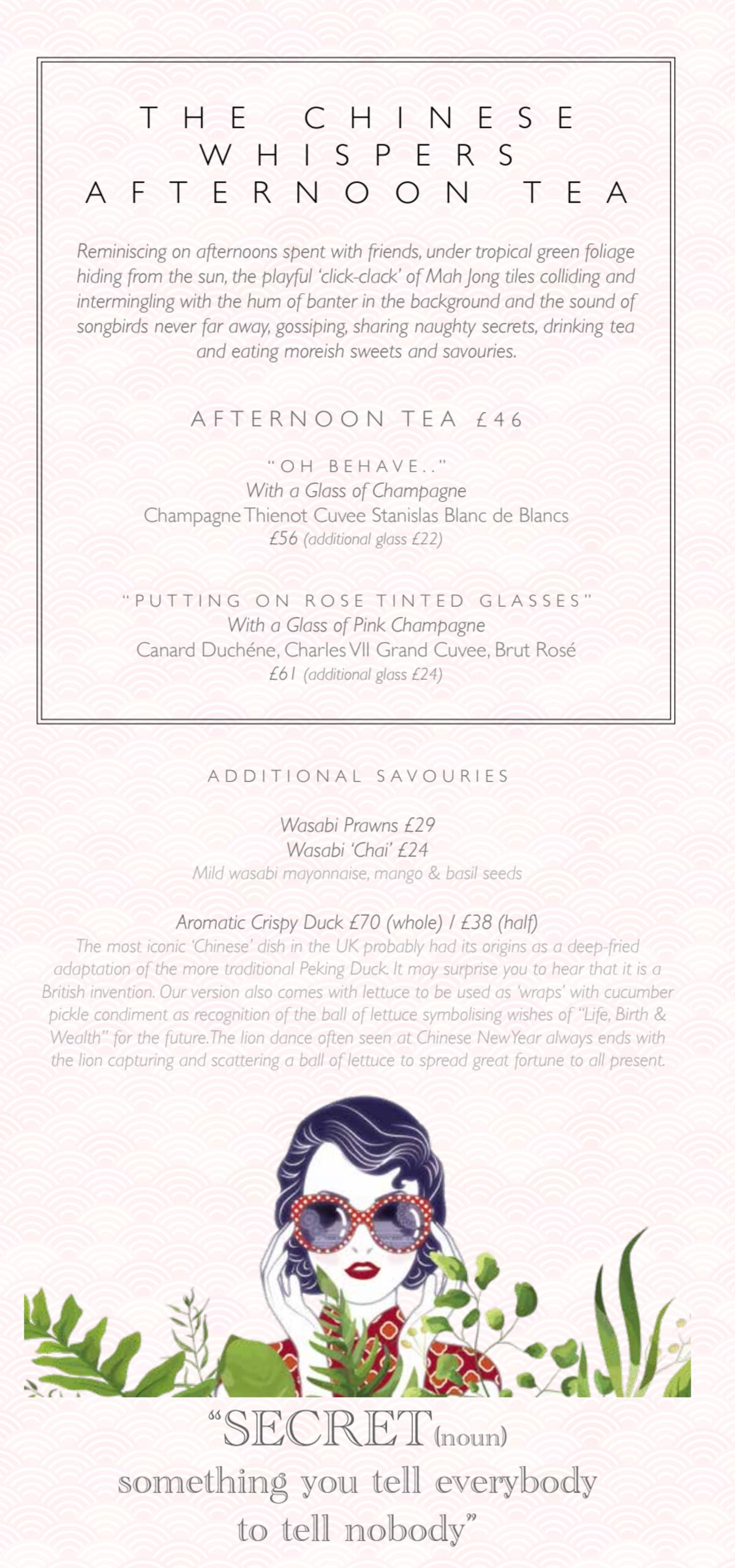 Menus 2024 - Afternoon Tea and Chinese Whispers at Kai Mayfair in ...