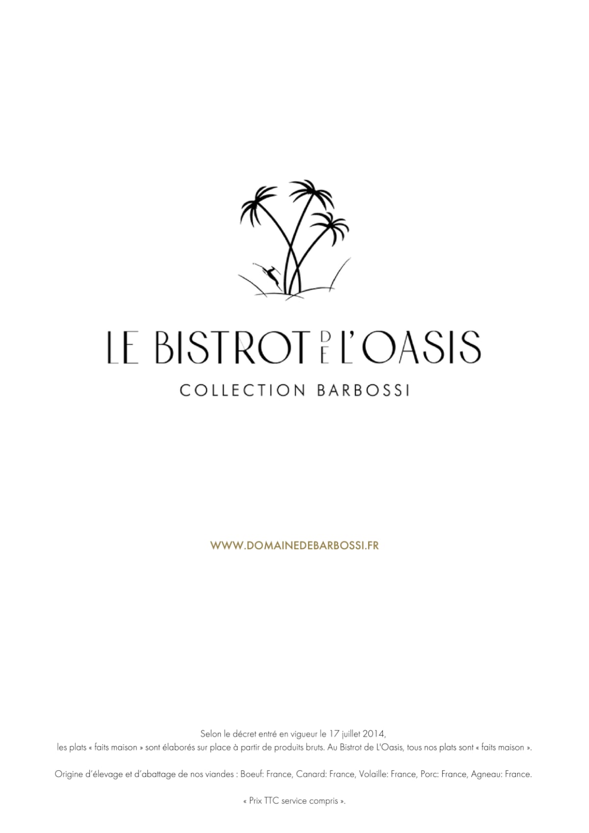 Carte et Menus 2023 - Le Bistrot de L'Oasis à Mandelieu-la-Napoule ...