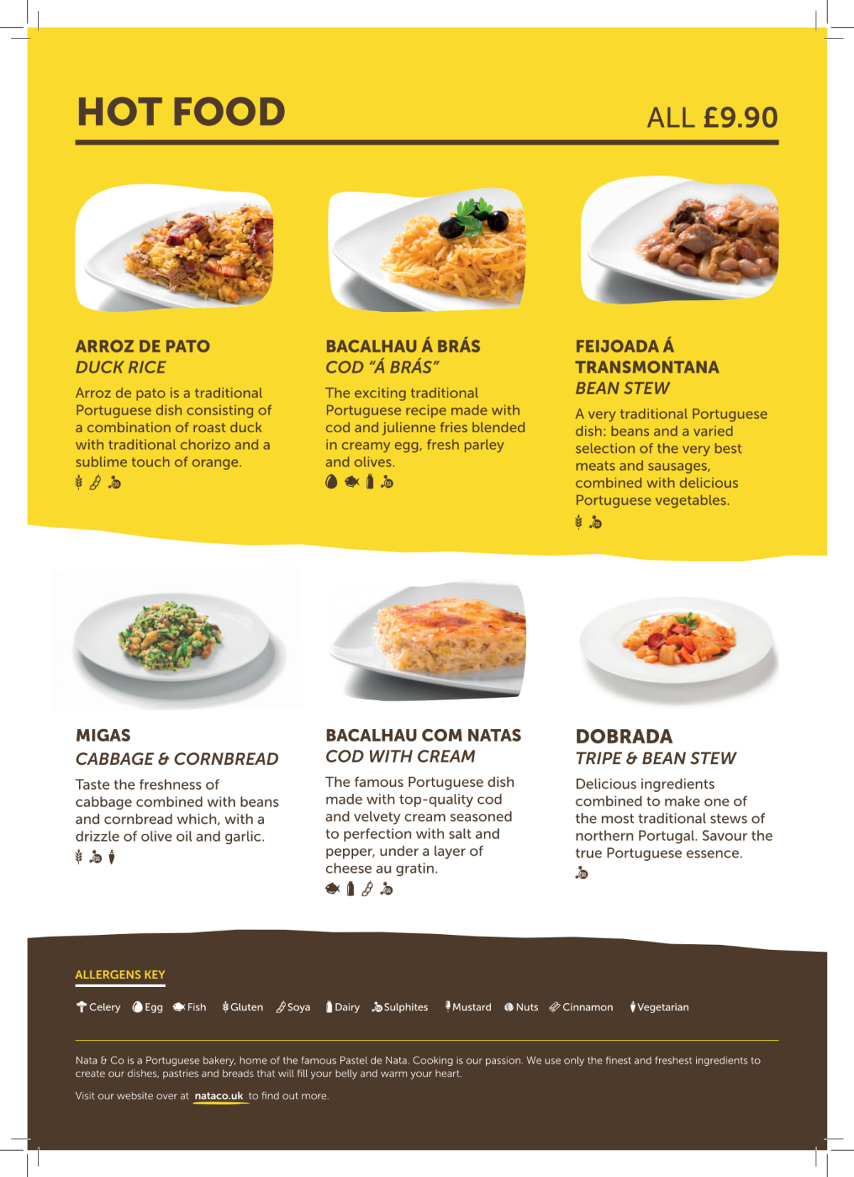 Menus 2024 - Nata & Co in Bath | TheFork