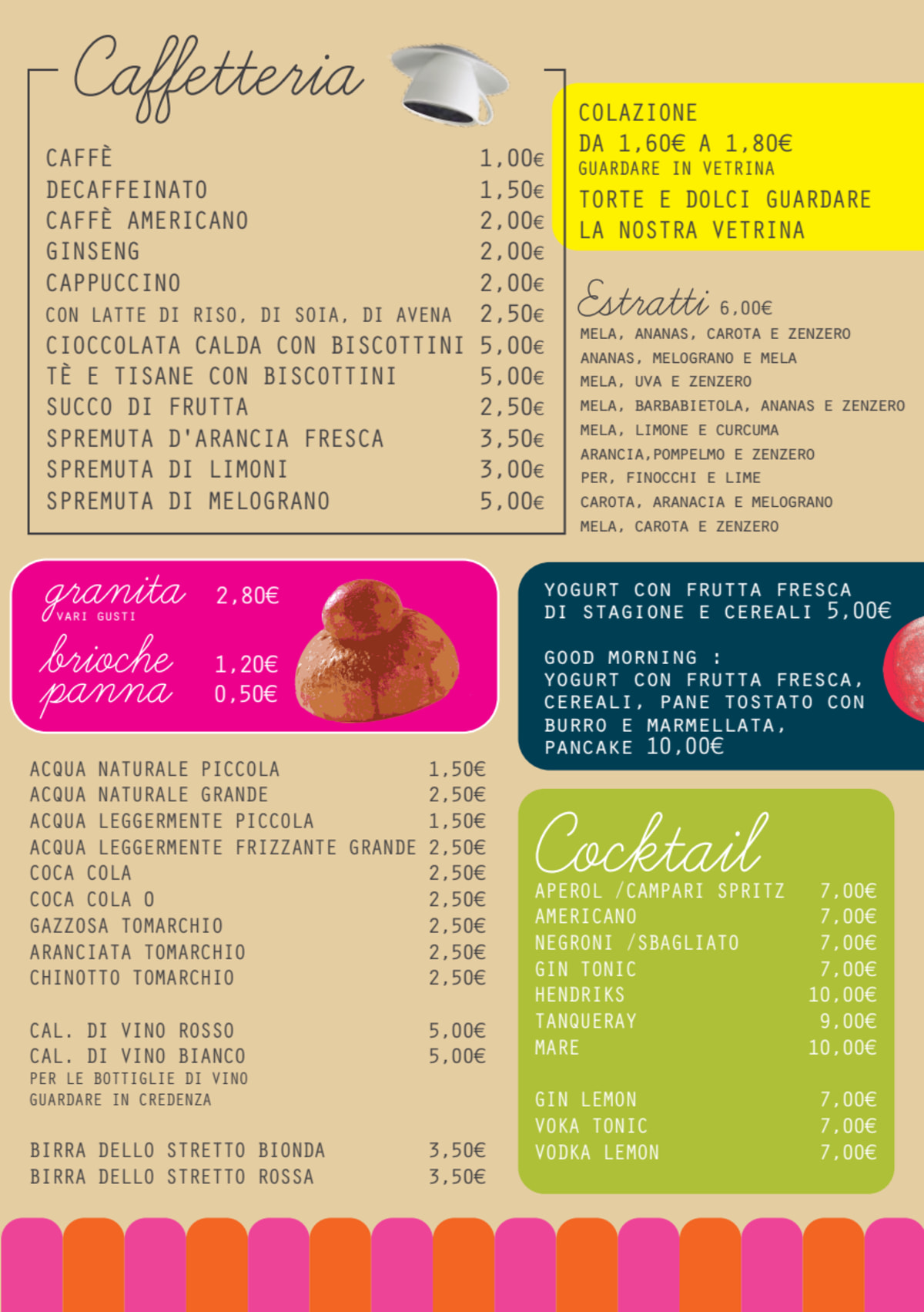Carte et Menus 2024 - Artemisia Caffetteria e Bistrot à Catane | TheFork