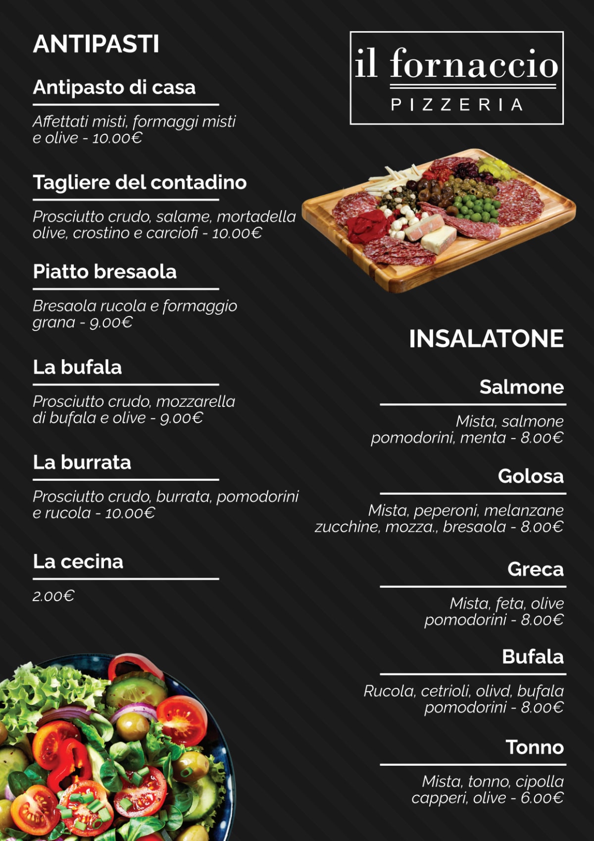 Carte et Menus 2024 - Il Fornaccio à Pise | TheFork