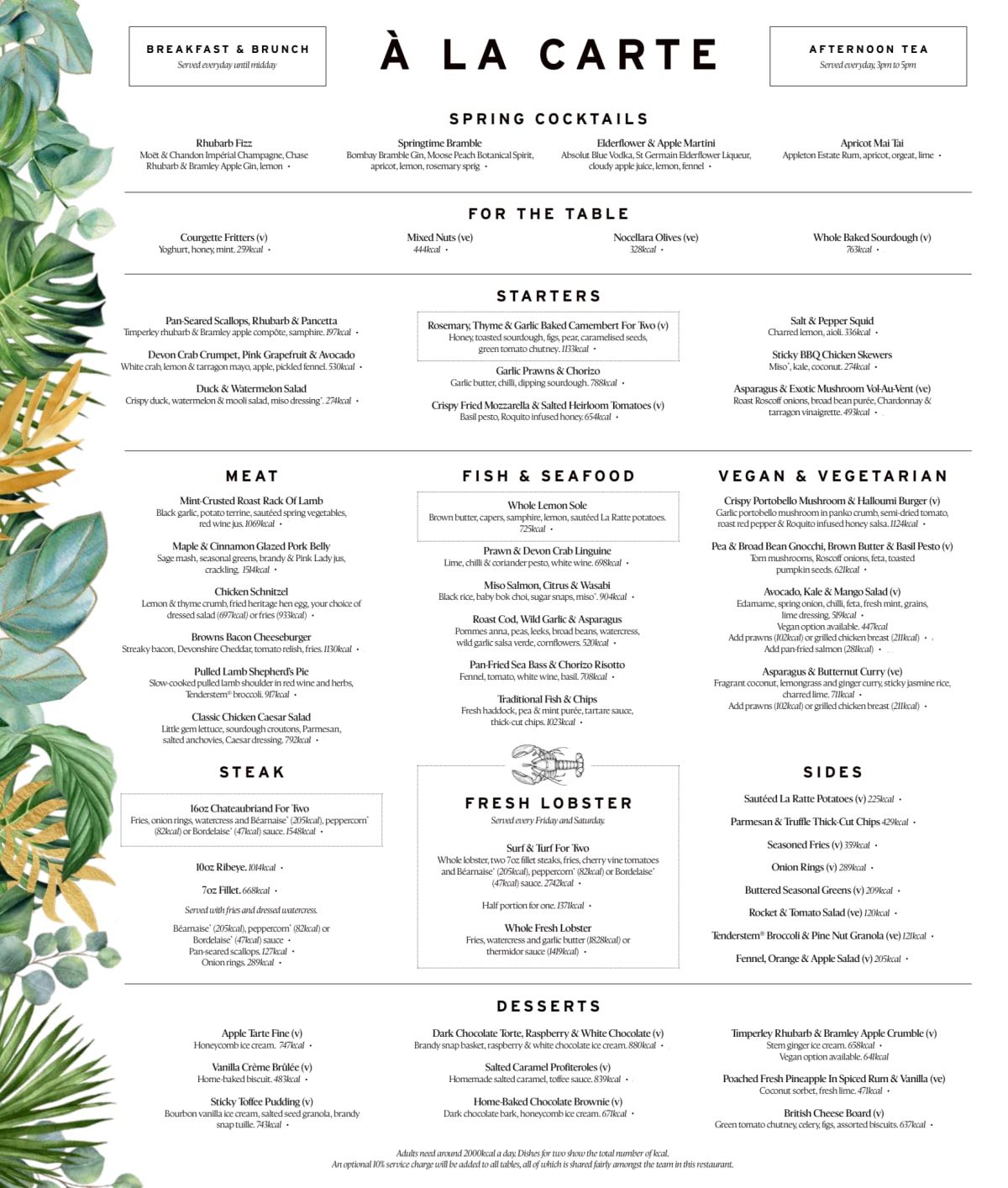 Menus 2024 - Browns Brasserie & Bar - Butlers Wharf in London | TheFork