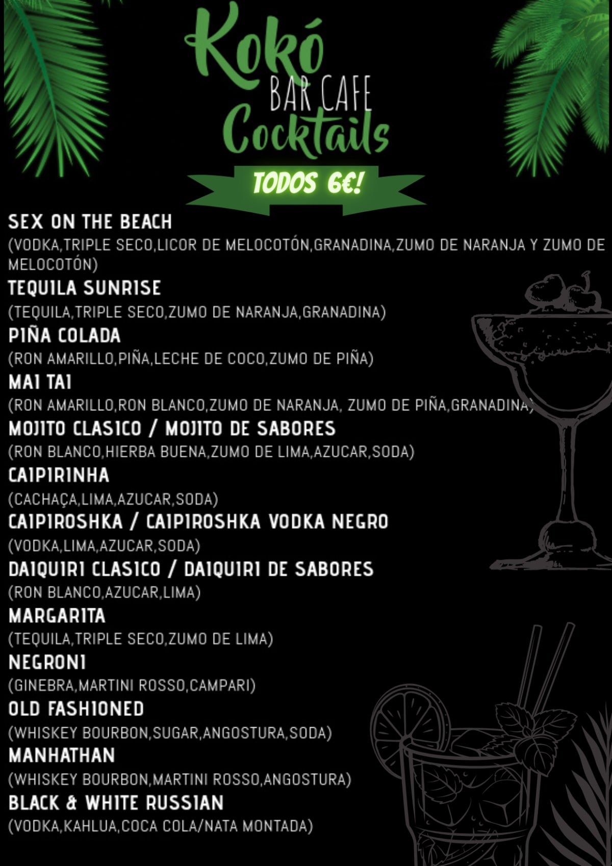 Carte et Menus 2024 - KoKo café à Playa Blanca | TheFork