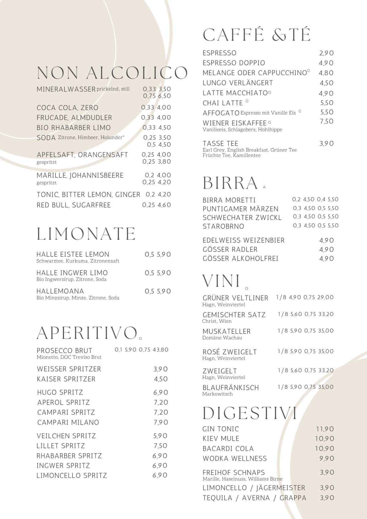 Carte et Menus 2024 - HALLE Café Restaurant à Vienne | TheFork