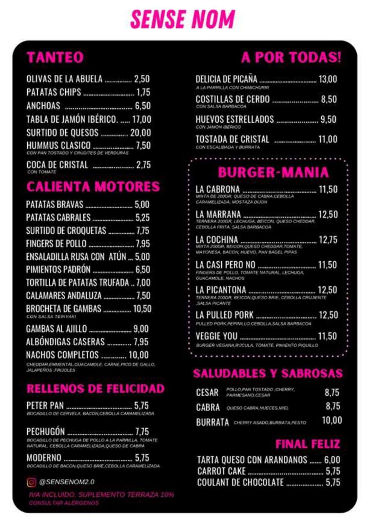 Carte et Menus 2024 - Sense nom à Barcelone | TheFork