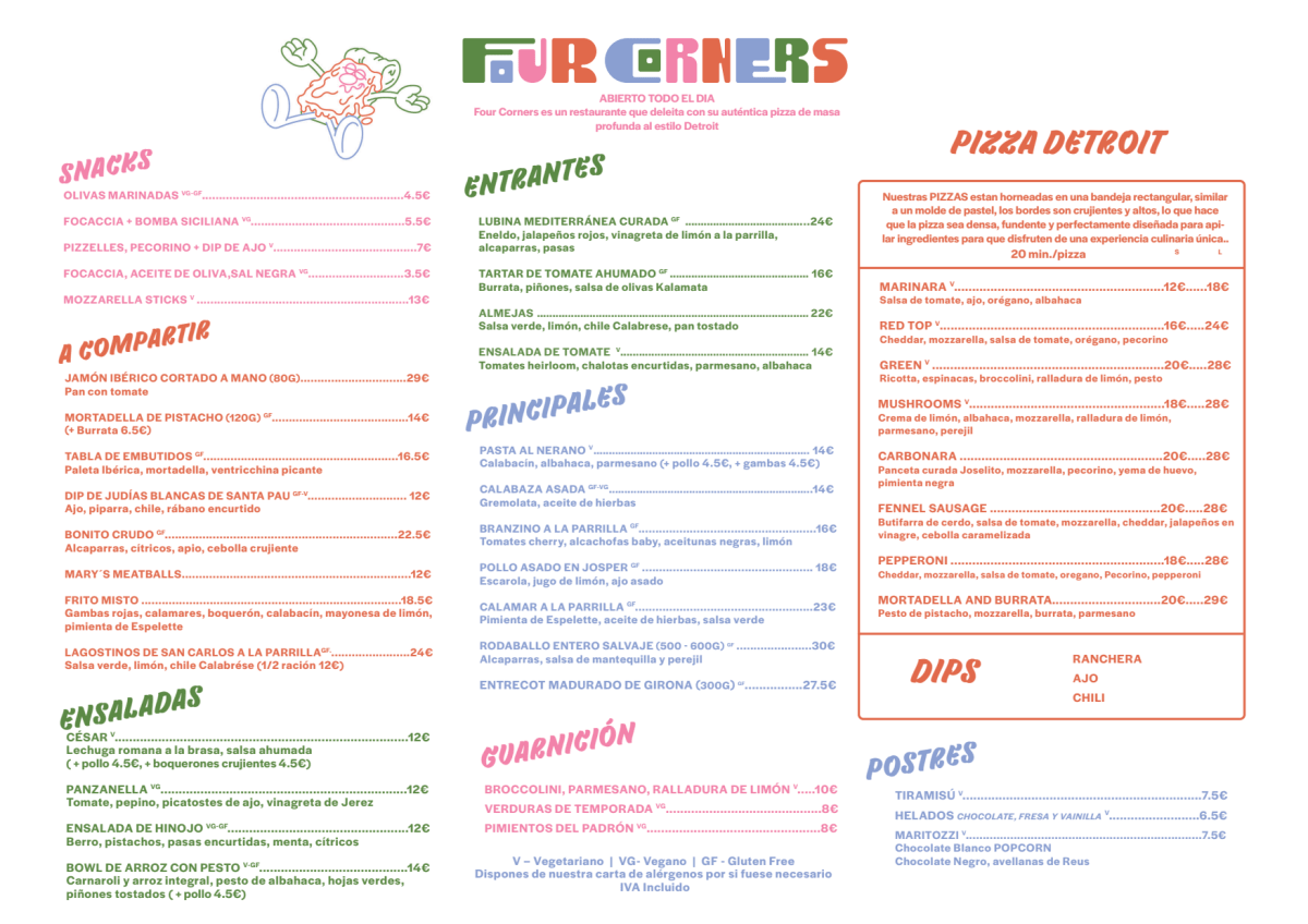 Menu 2024 - Four Corners in Barcelona | TheFork