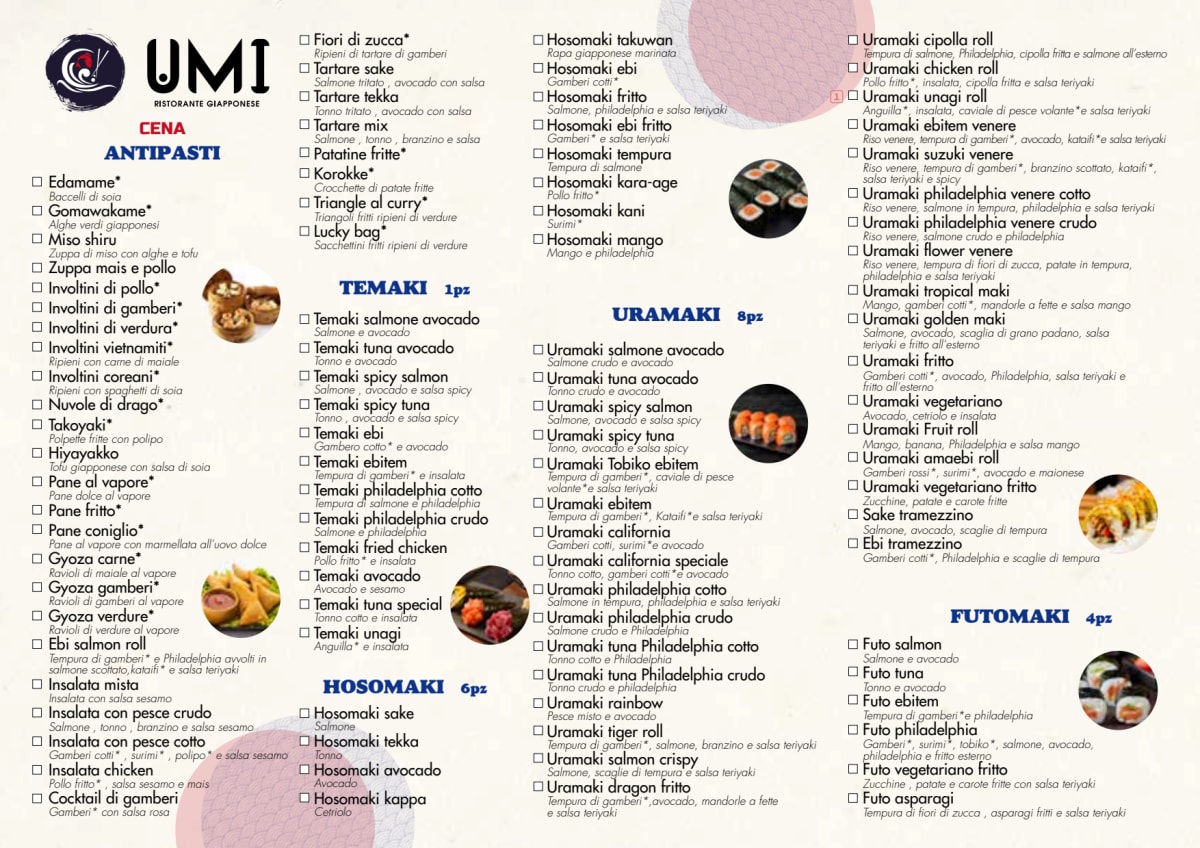 Menù completo e carta 2024 - Umi a Torino | TheFork