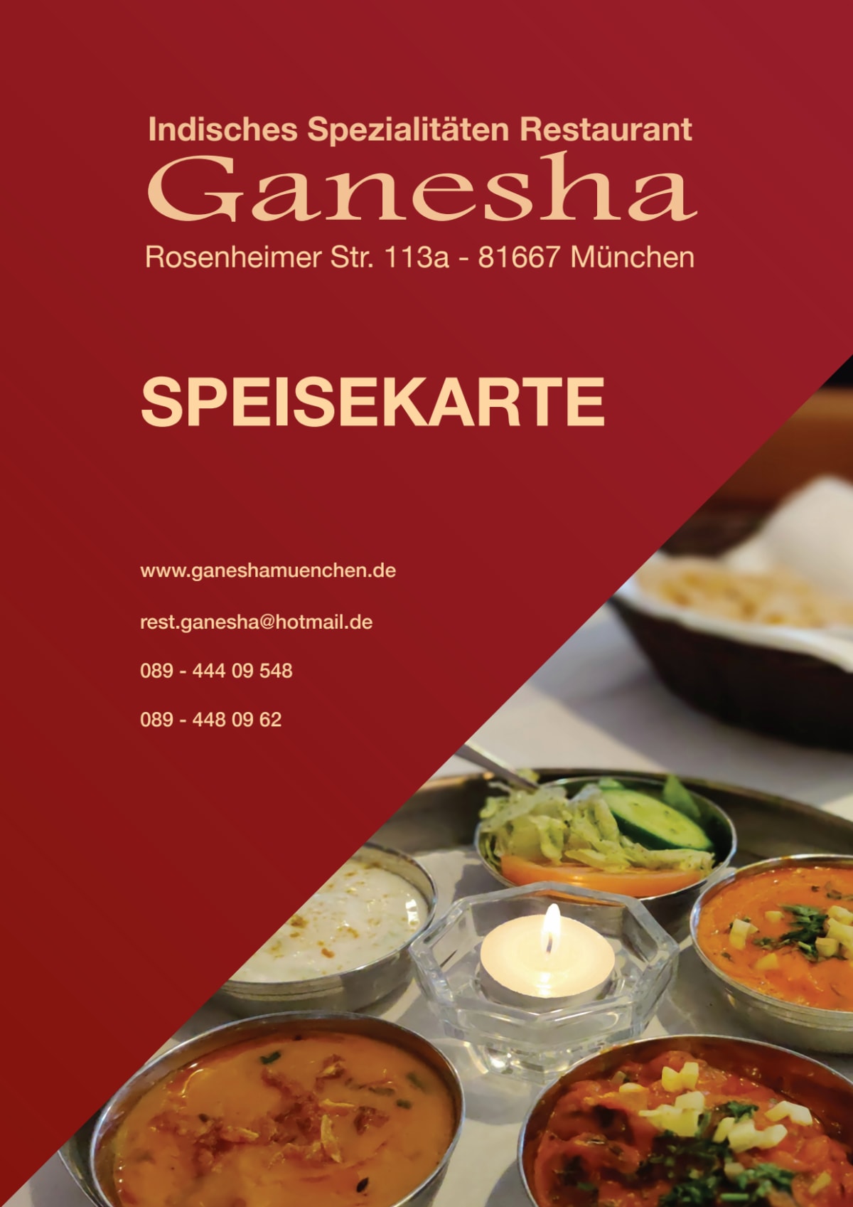 Menu 2024 - Ganesha in München | TheFork