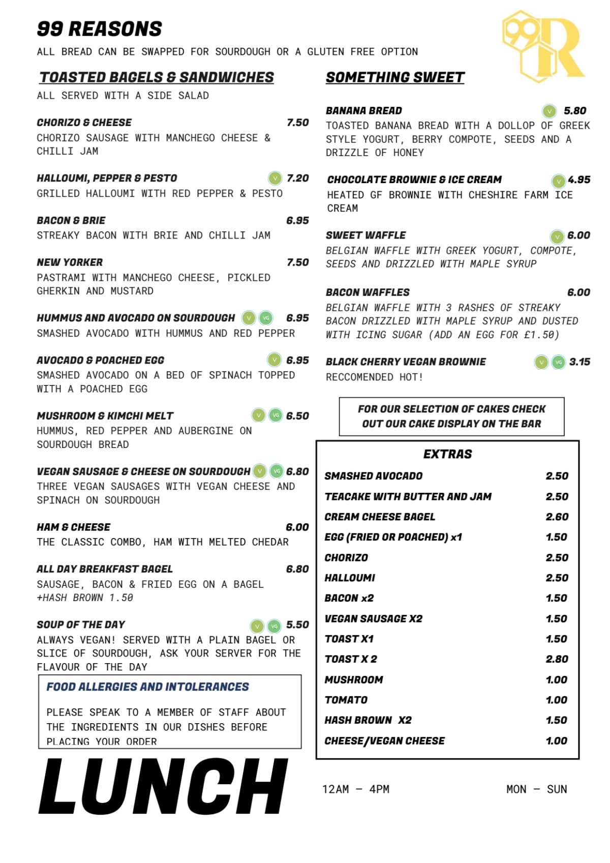 Carte et Menus 2024 - 99 Reasons à Manchester | TheFork Carte et Menus 2024 - 99 Reasons à Manchester | TheFork