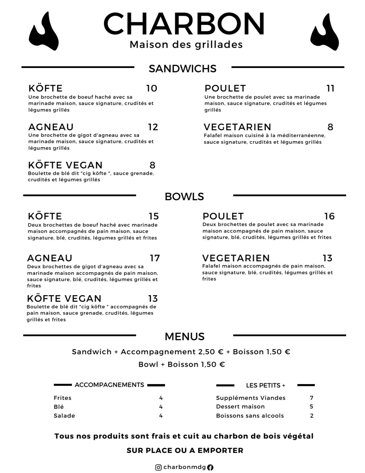 Menu 2023 - Charbon in Parijs | TheFork