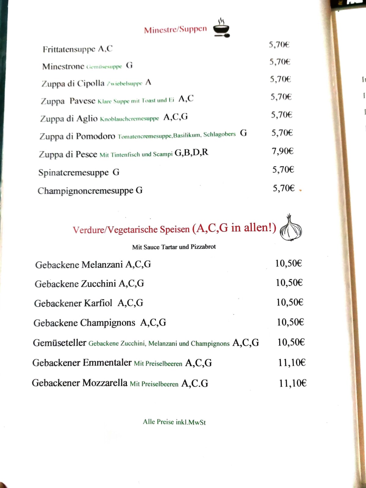 Menu 2024 - Pizzeria Venezia in Vienna | TheFork