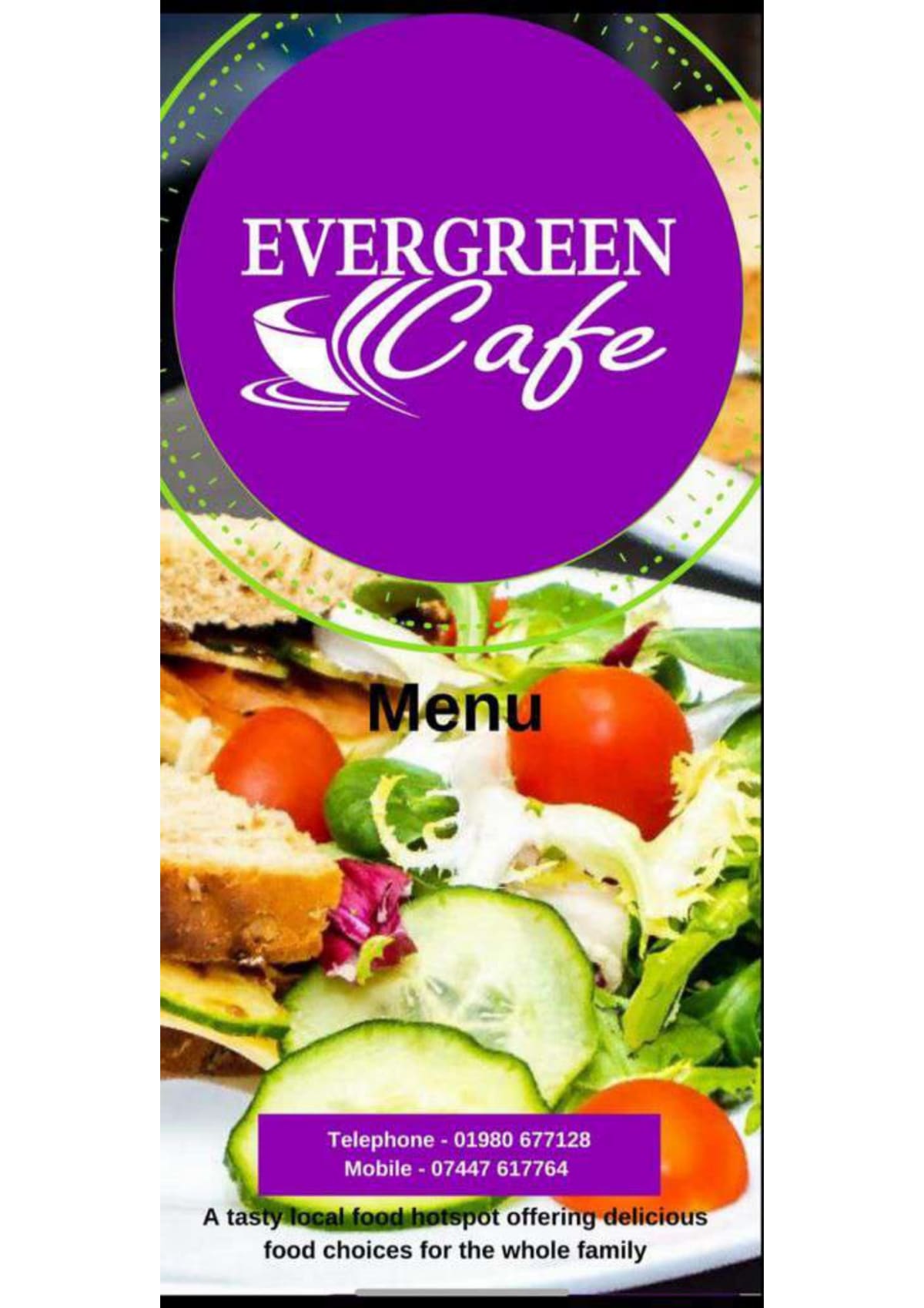 Carte et Menus 2023 - Evergreen Cafe, Amesbury à Salisbury | TheFork