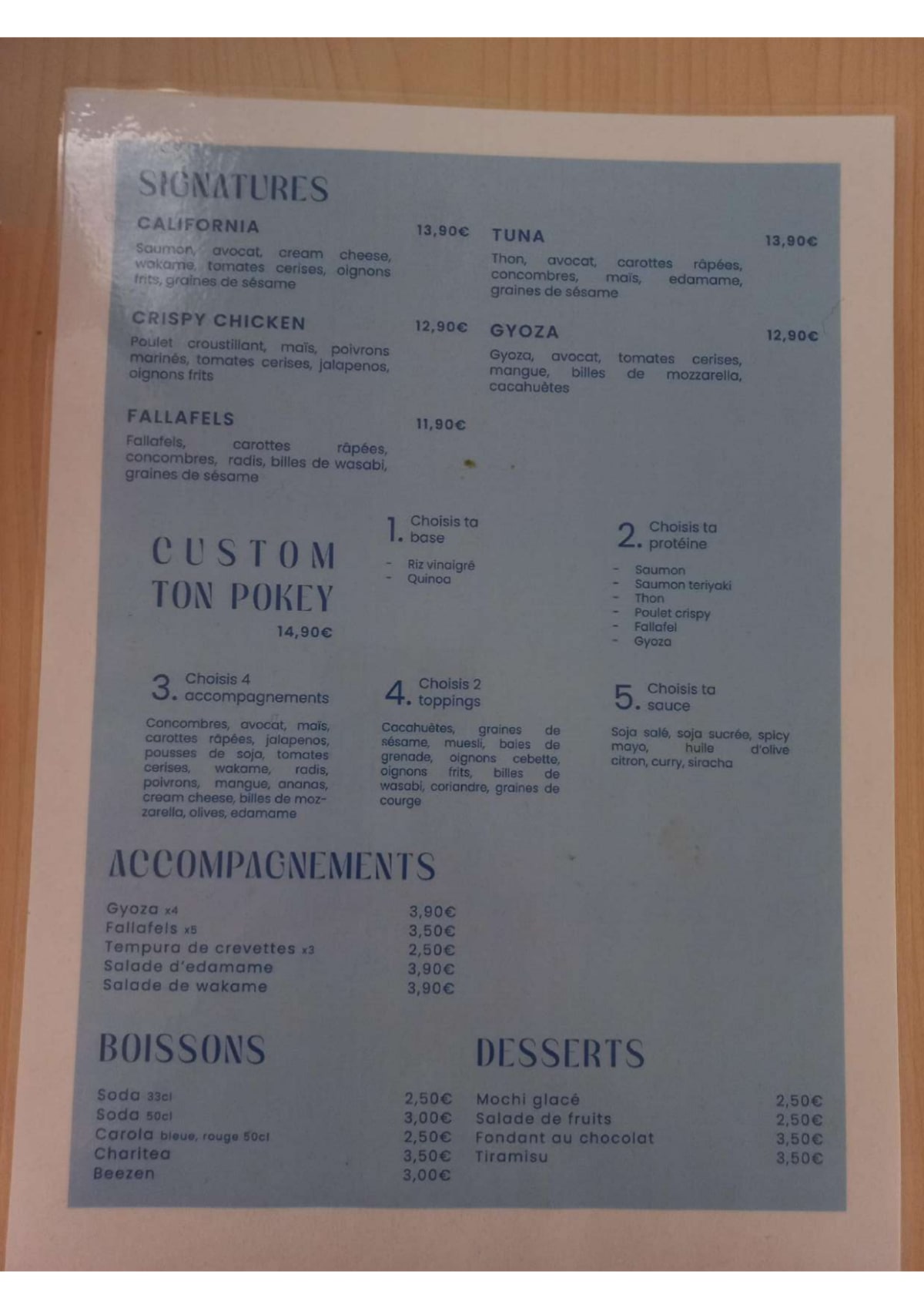 Menu 2024 - Pokey Bar in Strasbourg | TheFork