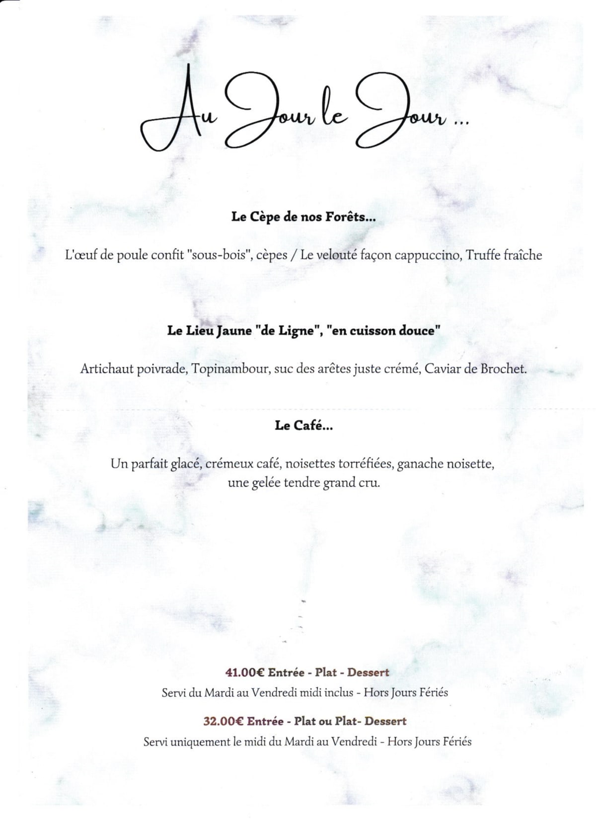 Carte et Menus 2024 - La Renaissance à Étaules | TheFork