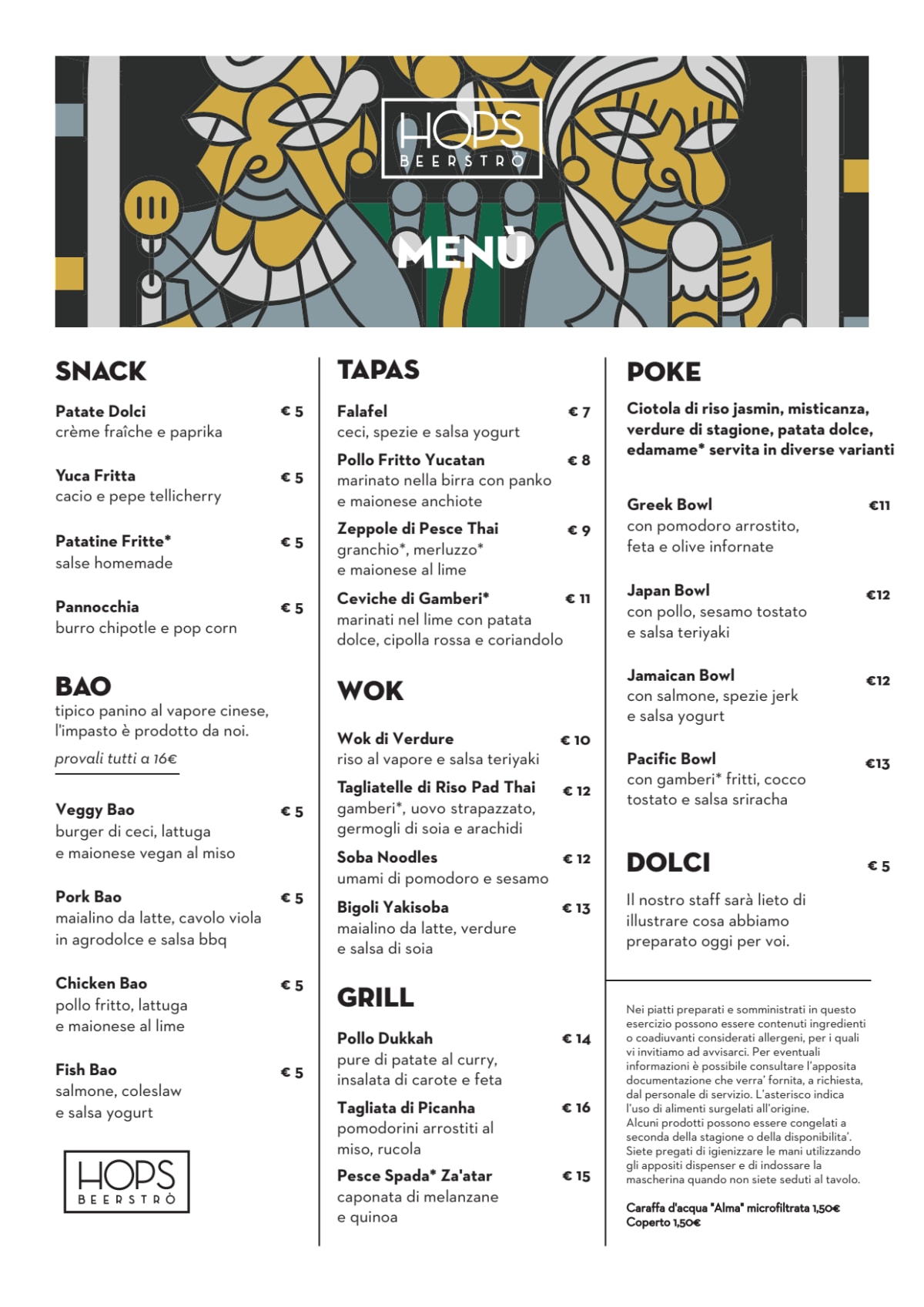 Menus 2023 - Hops Beerstrò in Trieste | TheFork