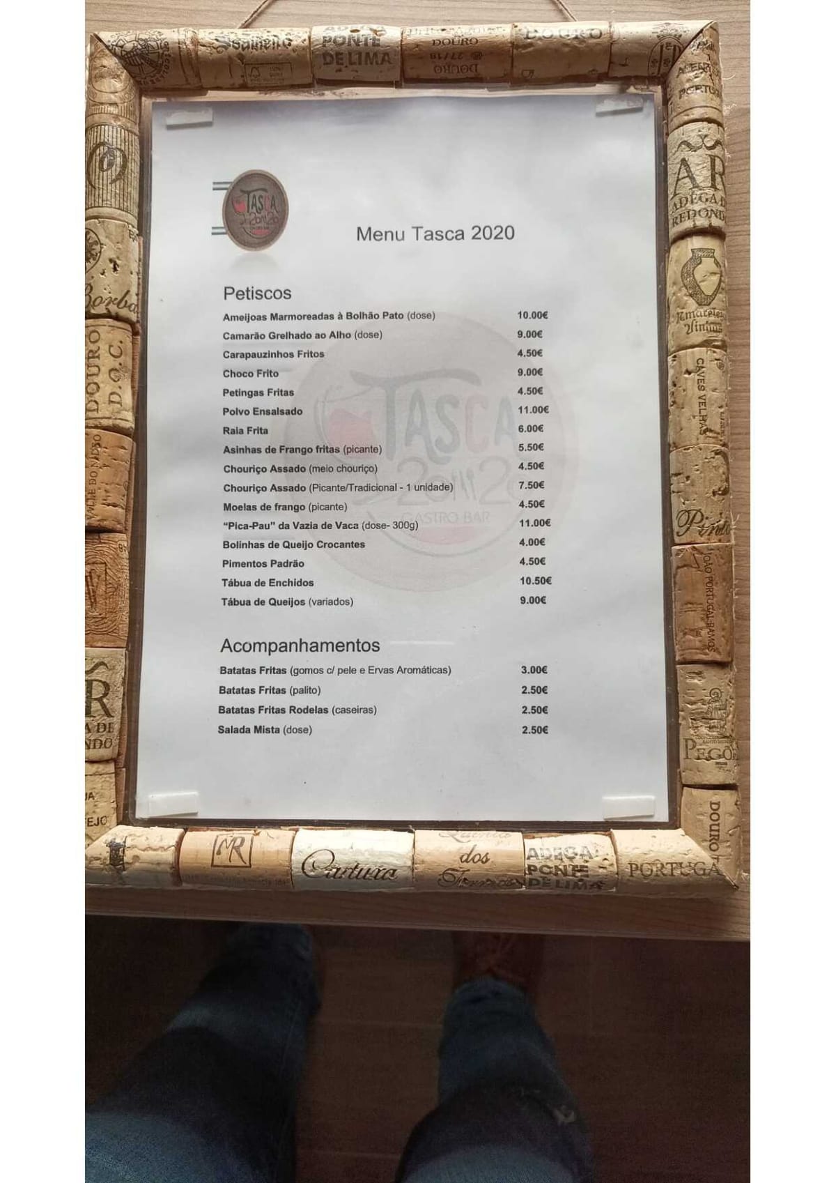 Carte et Menus 2024 - TASCA 2020 à Buarcos | TheFork