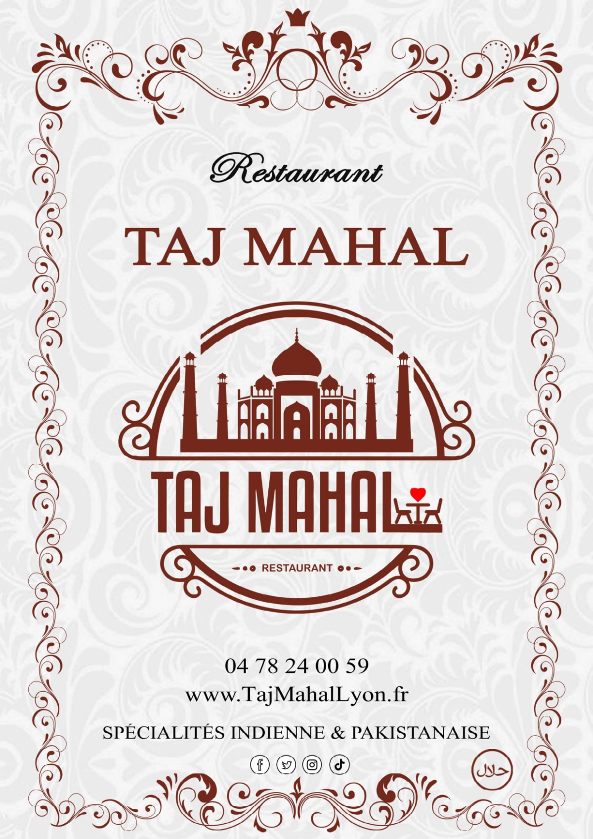 Menu 2024 - Taj Mahal in Lyon | TheFork