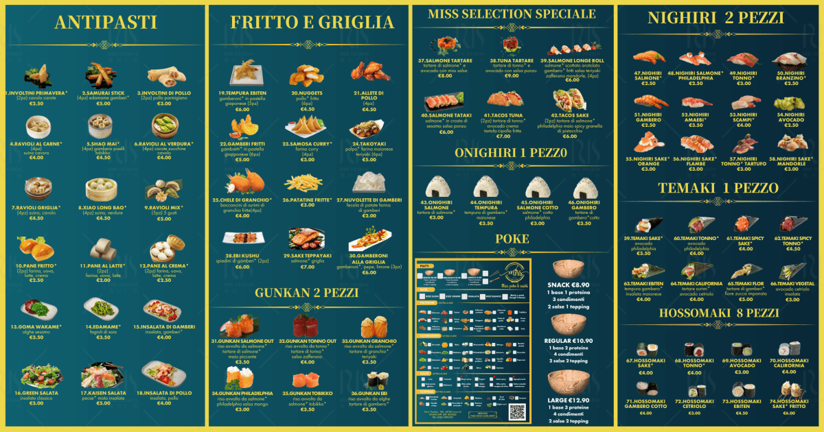Menu 2024 - Miss Poke&Sushi in Lucca | TheFork