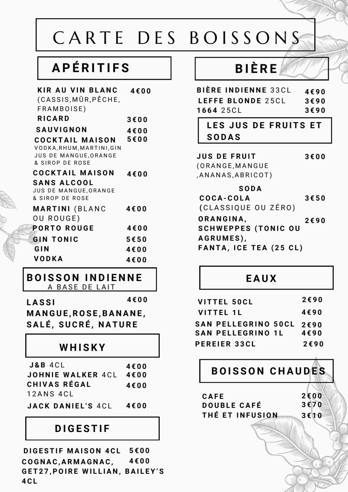 Carte et Menus 2024 - Chez Punjab Laval à Laval | TheFork