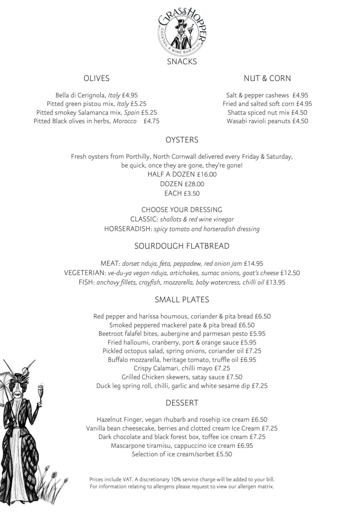 Carte Et Menus 2023 Grasshopper Bar à Wokingham Thefork