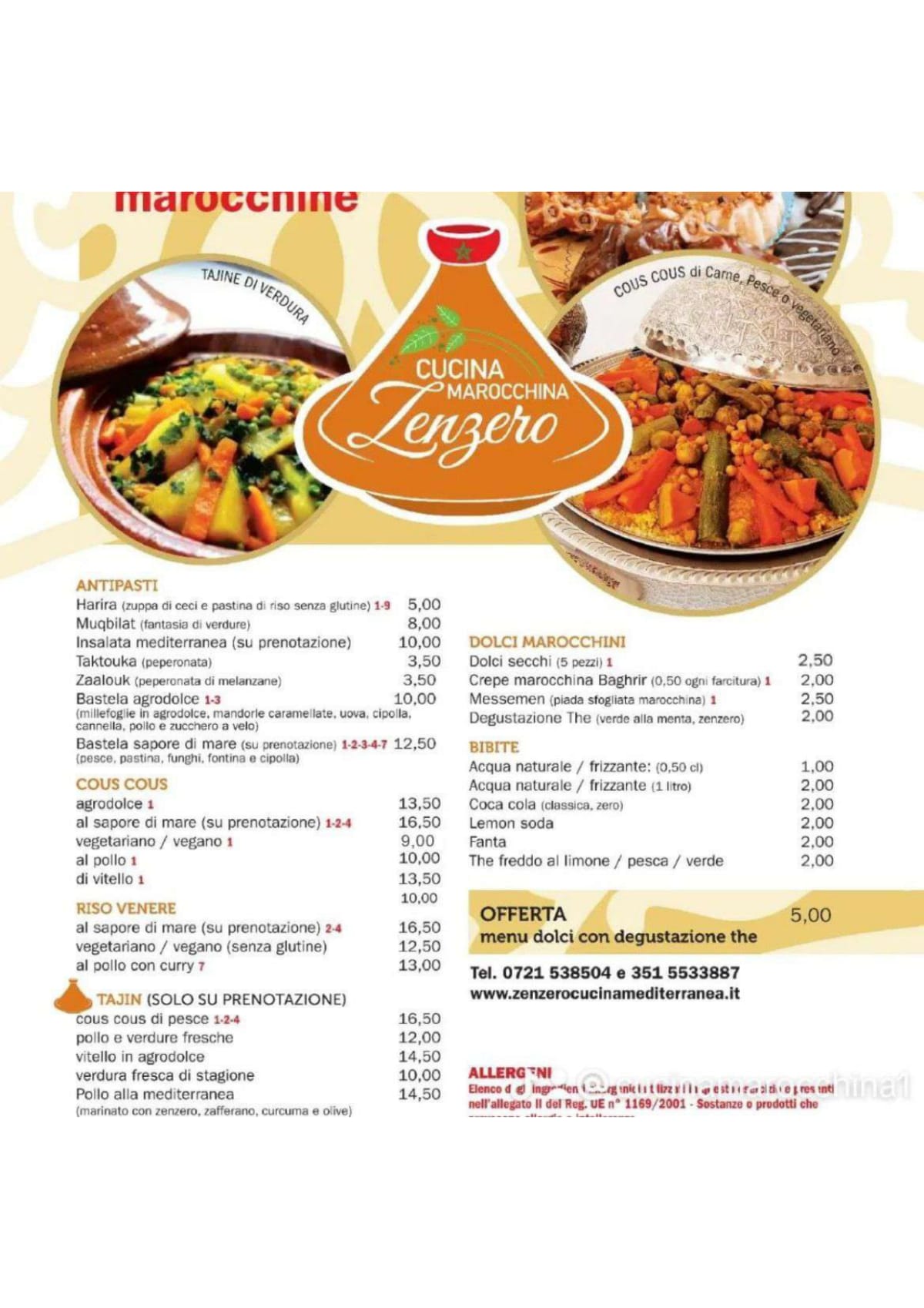 Menù completo e carta 2024 - Zenzero Cucina Mediterranea a Pesaro | TheFork