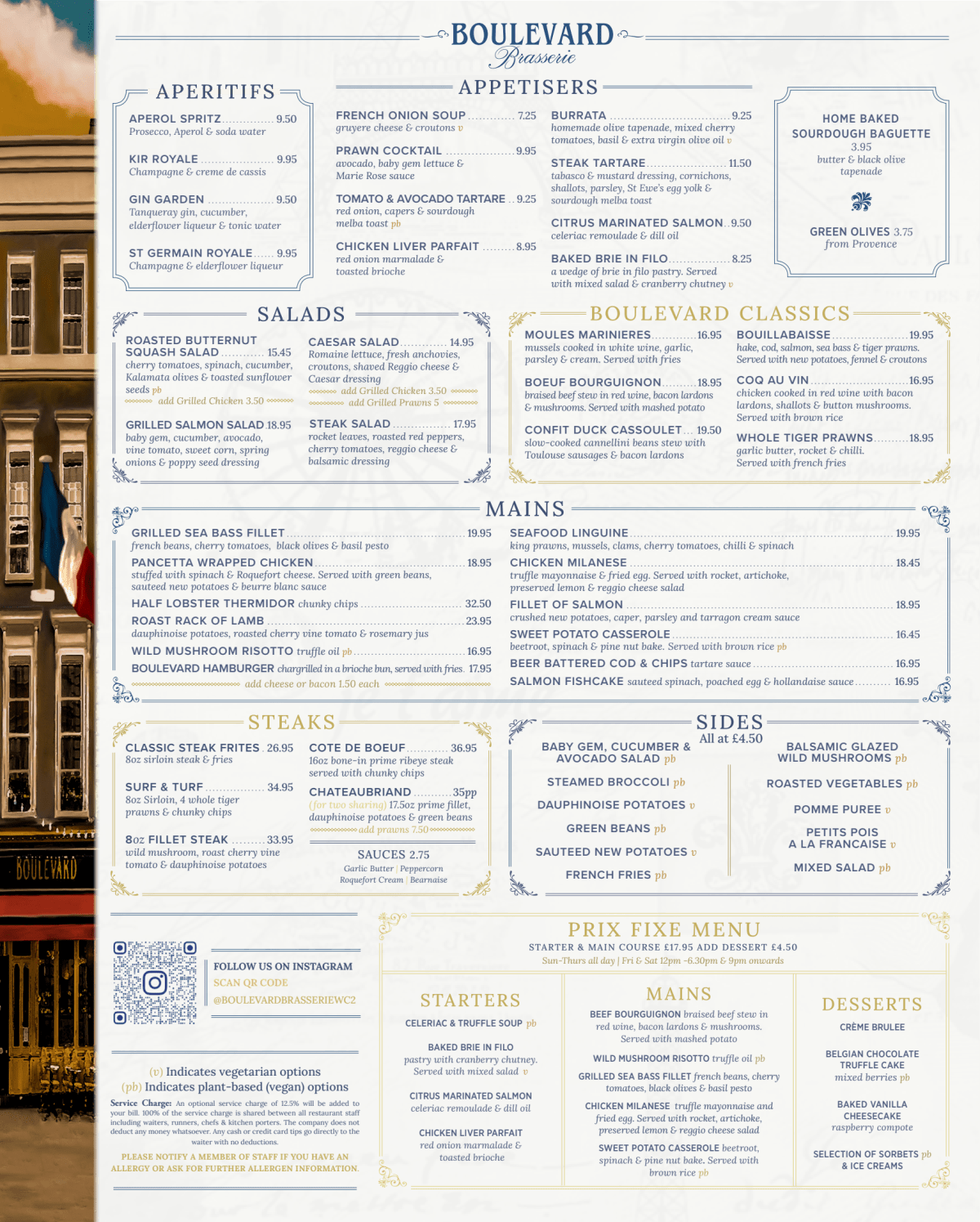 Carte et Menus 2023 - Boulevard Brasserie à Londres | TheFork