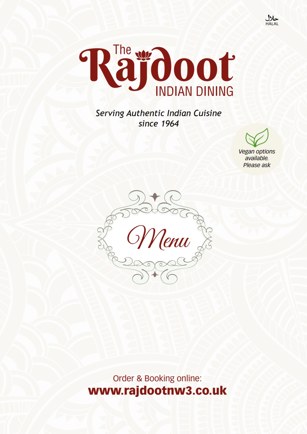 Menu 2024 - The Rajdoot - Hampstead in London | TheFork