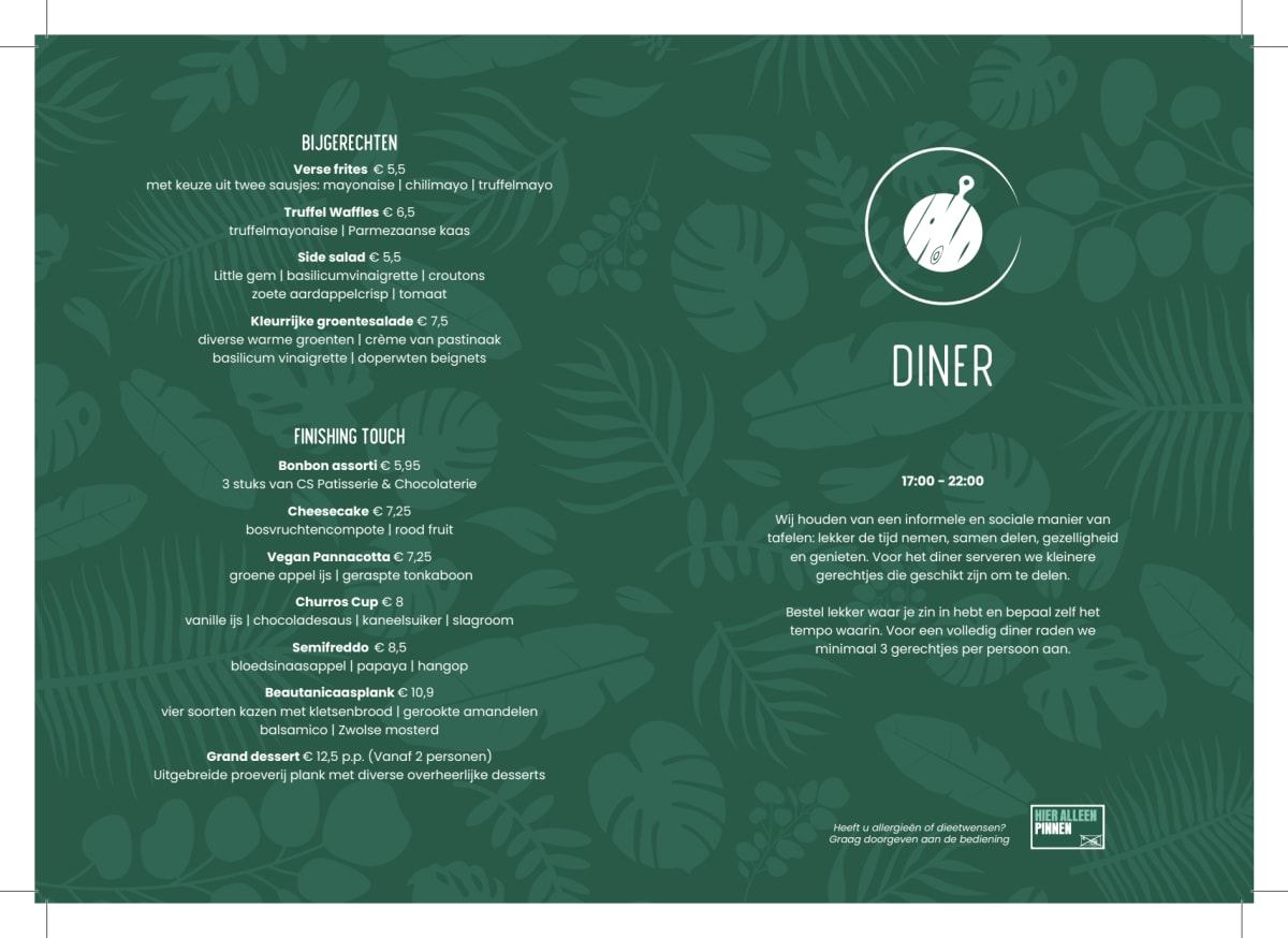 Carte et Menus 2023 - Beautanica à Zwolle | TheFork