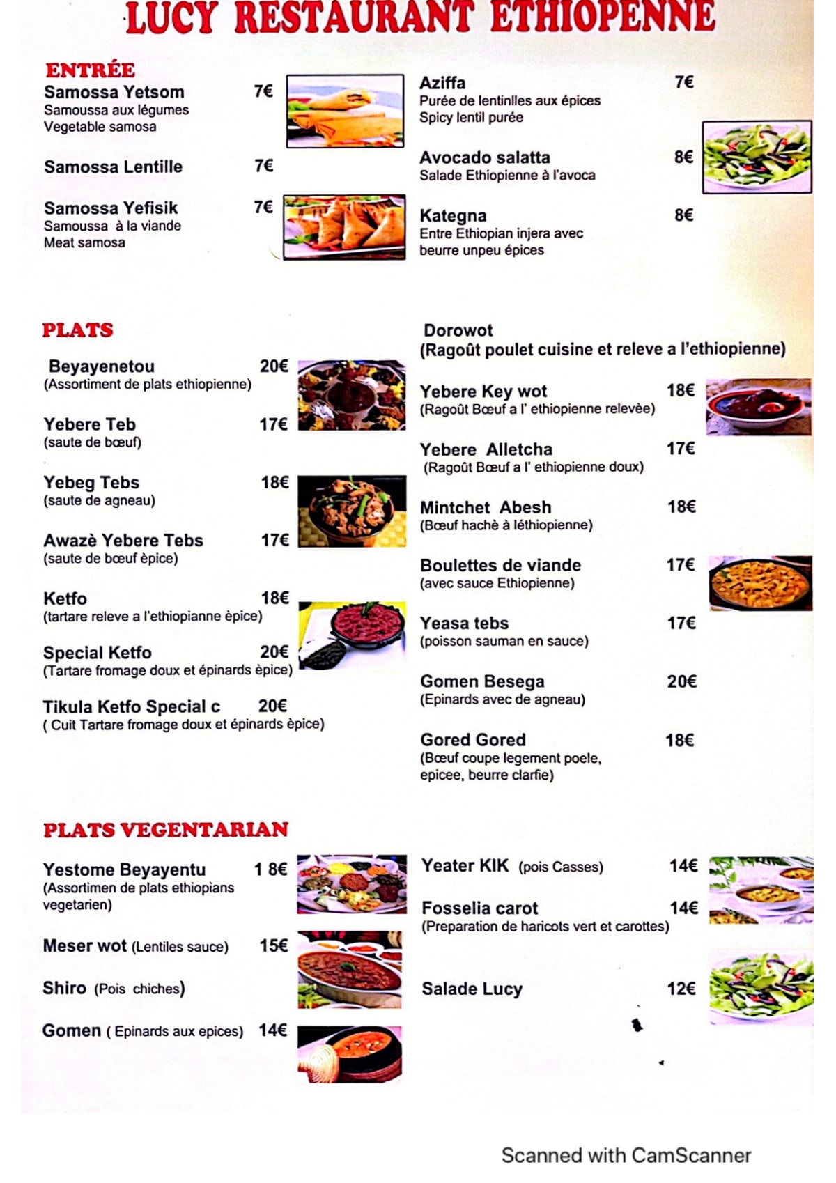 Speisekarte 2024 – Chez Lucy in Paris – TheFork