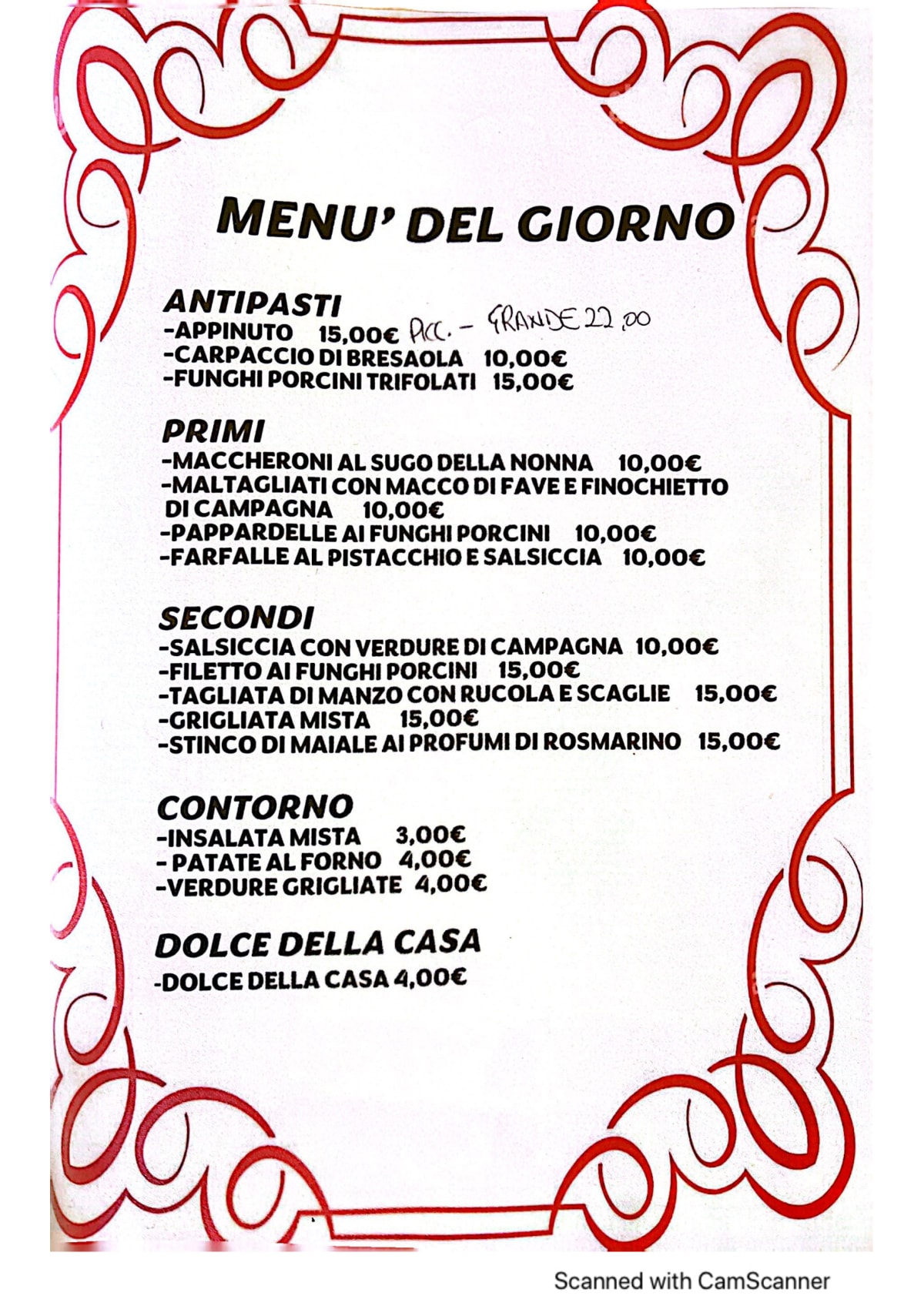 Carte et Menus 2024 - Ritrovo Mareneve à Fornazzo | TheFork