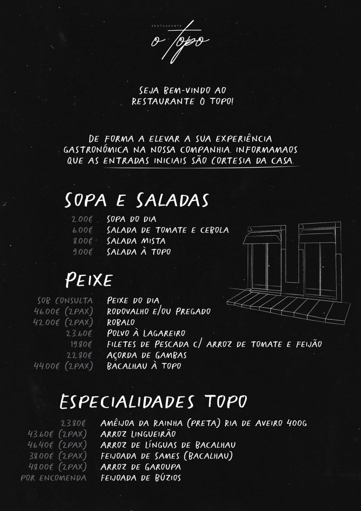 Carte et Menus 2024 - O Topo à Braga | TheFork