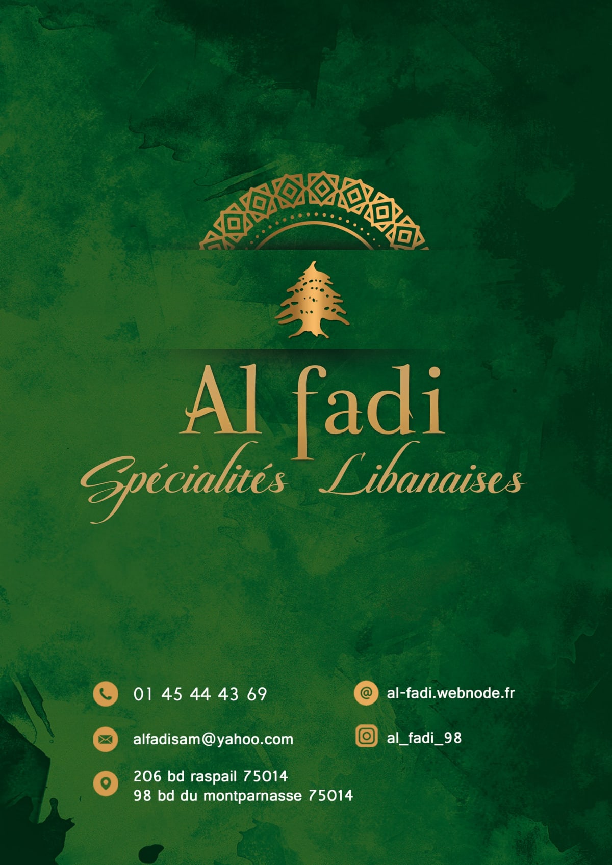 Menu 2024 - Al Fadi in Paris | TheFork