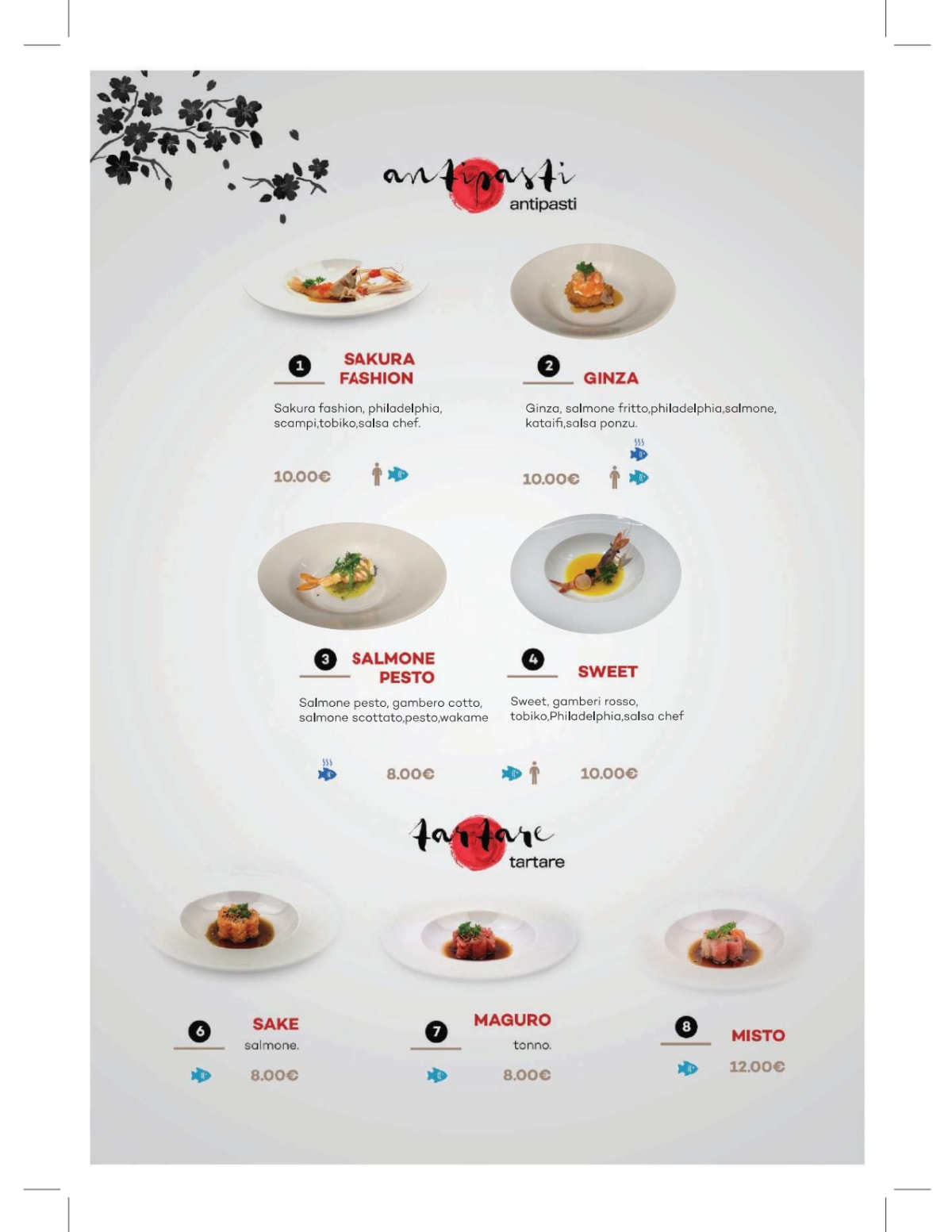 Menu 2024 - Sakura Mercogliano in Mercogliano | TheFork