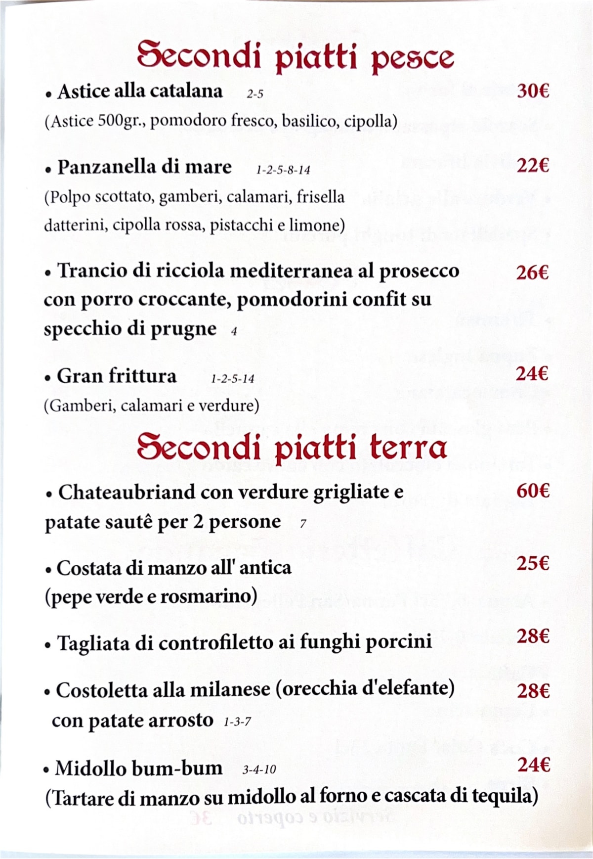 Carte et Menus 2024 - Milano Bistrot à Milan | TheFork