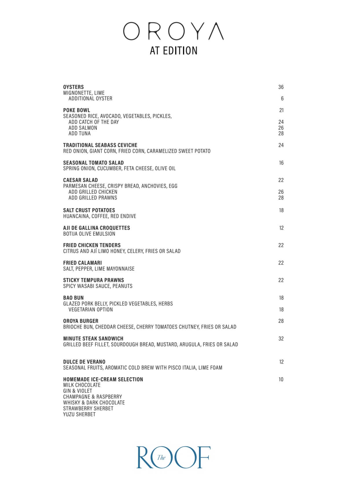 Carte et Menus 2024 - Oroya à Madrid | TheFork