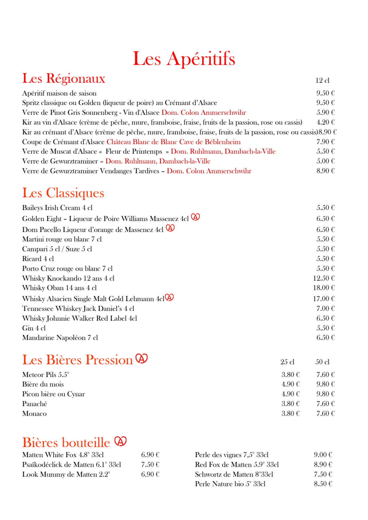 Menu 2024 - Auberge du Moulin in Plobsheim | TheFork